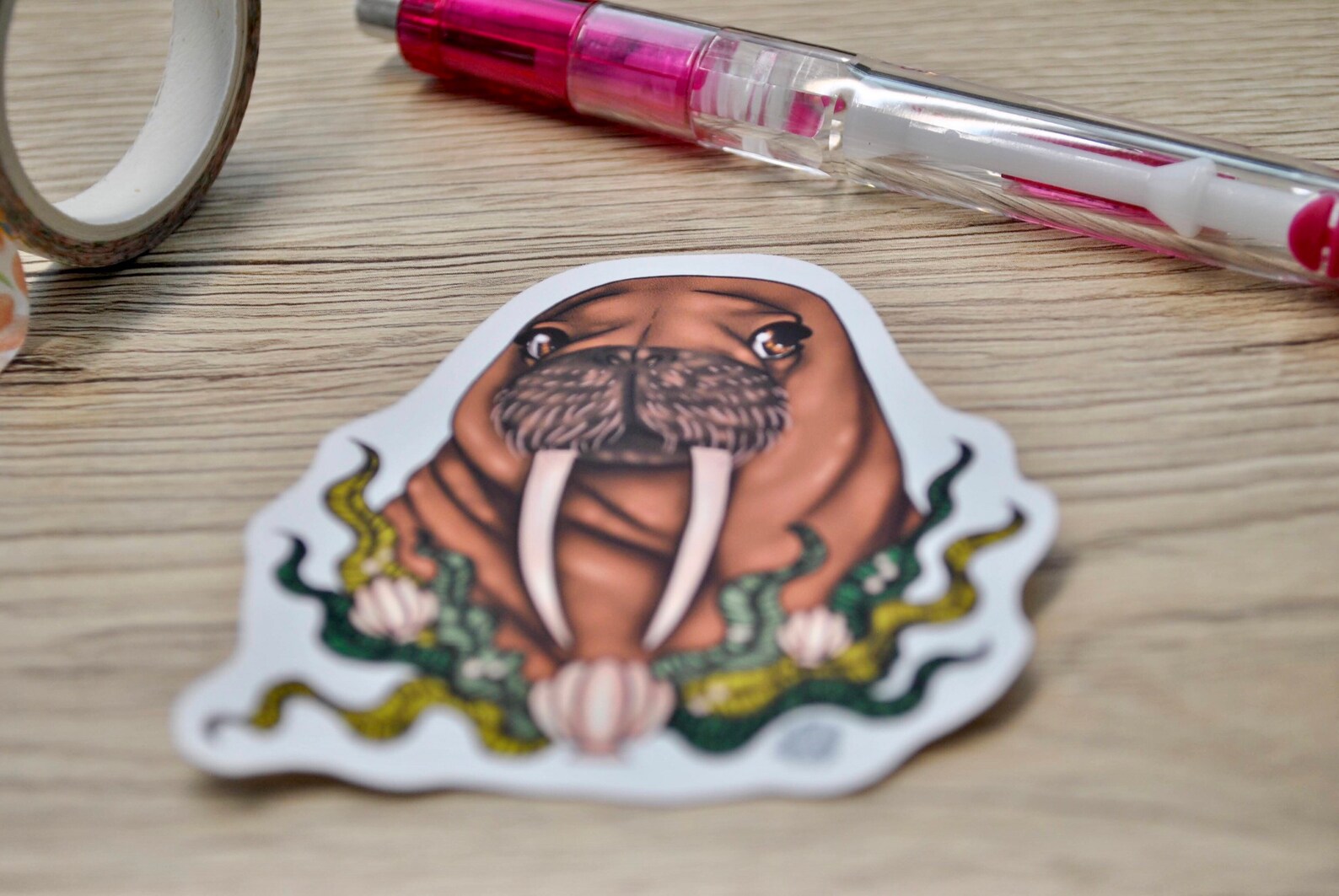 Walrus Sticker Walrus Decal Walrus Stickers Art by Naterade | Etsy