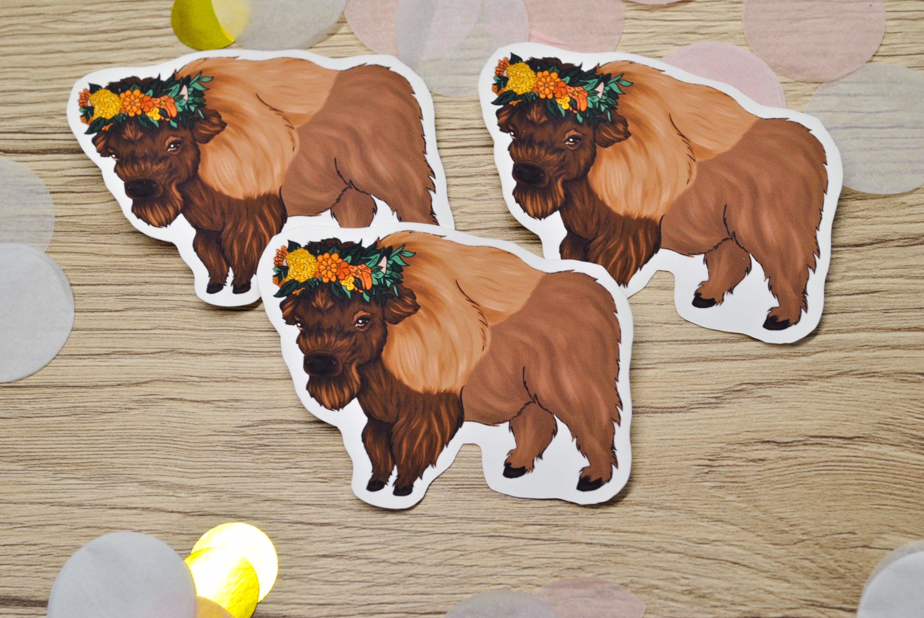 Bison Sticker Buffalo Sticker by Naterade Creates - Etsy UK