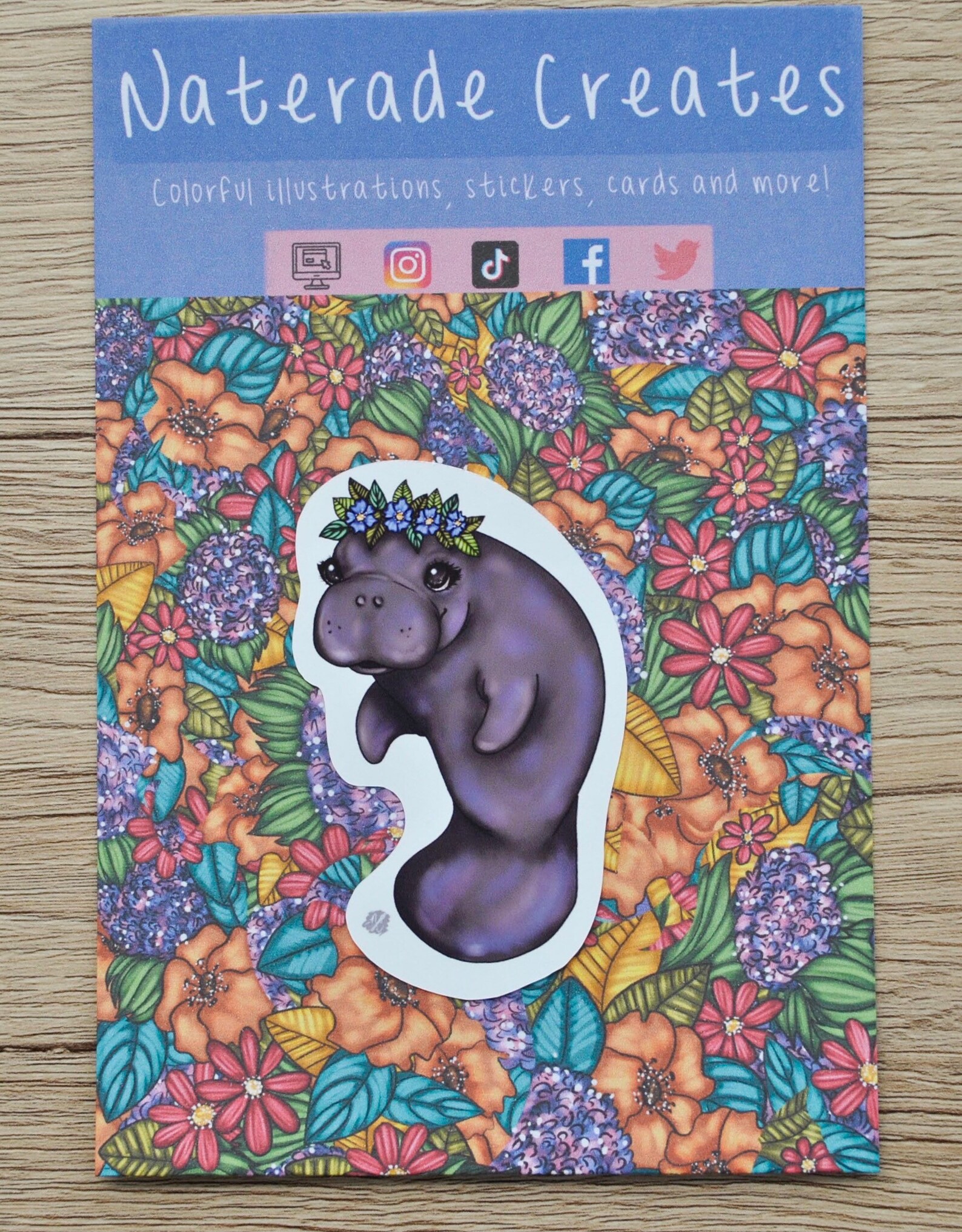 Manatee Sticker Manatee Stickers Manatees Sticker Manatee | Etsy