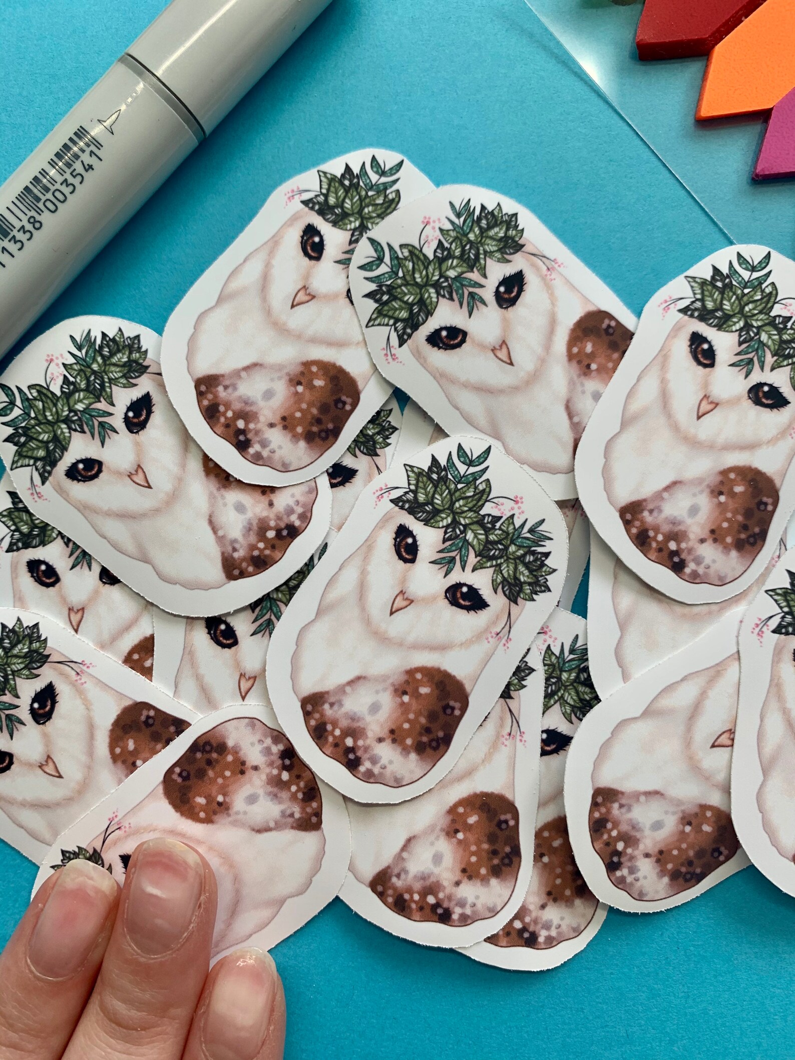 Barn Owl Sticker Barn Owl Stickers by Naterade Creates | Etsy