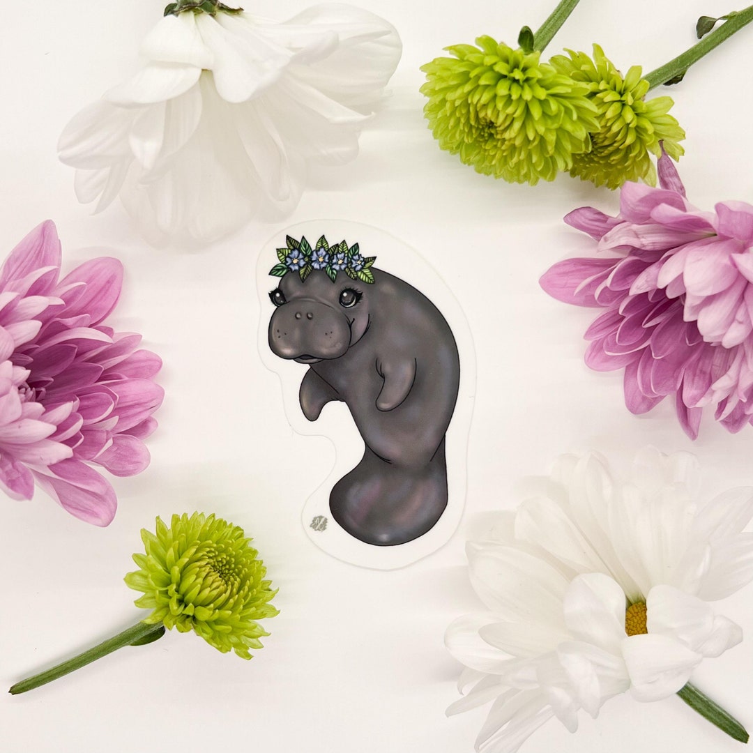 Manatee Sticker, Manatee Stickers, Manatees Sticker, Manatee Decal ...