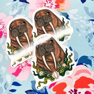 Walrus Sticker, Walrus Decal, Walrus Stickers Art by Naterade Creates ...