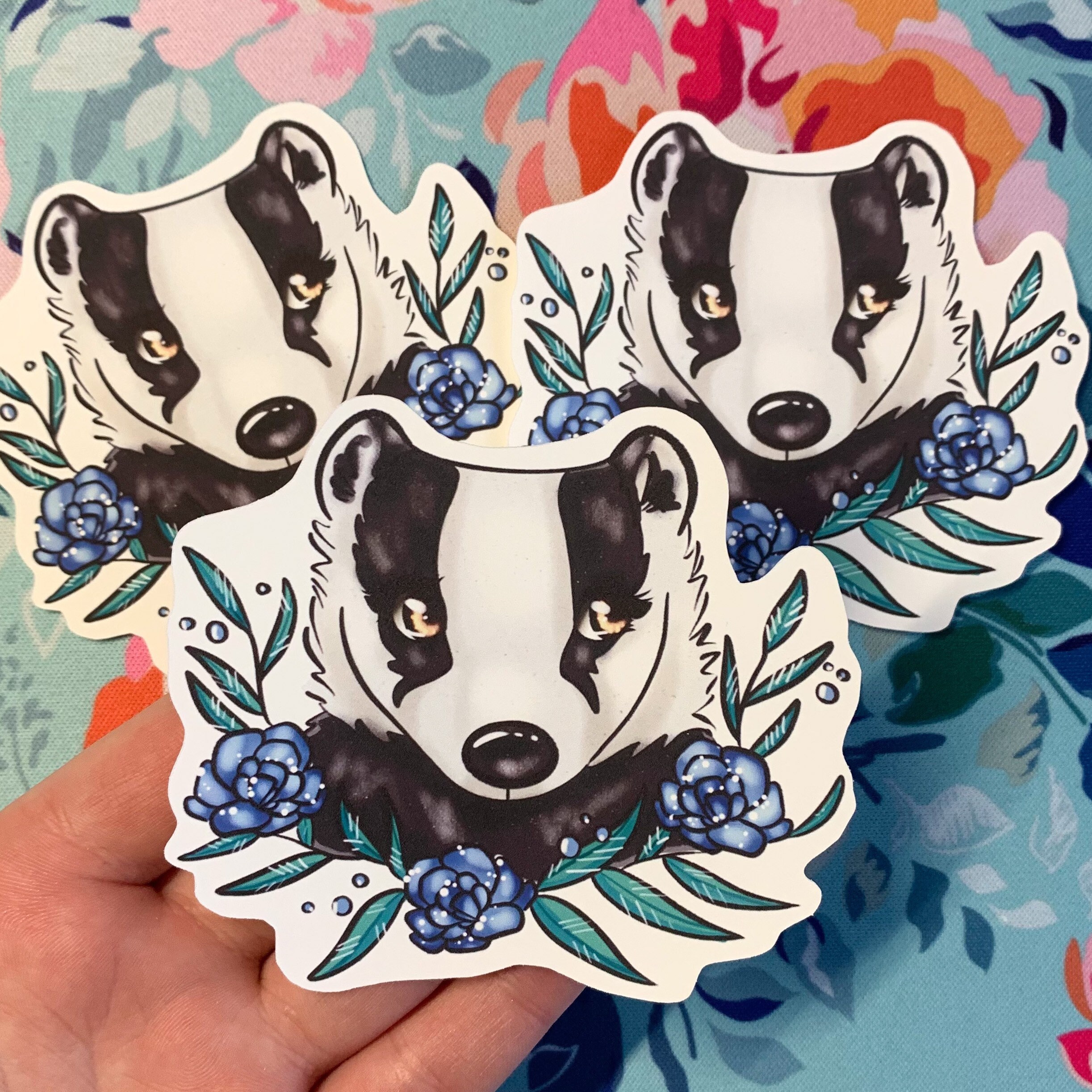 European Badger Sticker Badger Stickers by Naterade Creates - Etsy