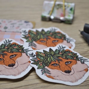 Fox Sticker red fox sticker fox decal red fox decal red | Etsy