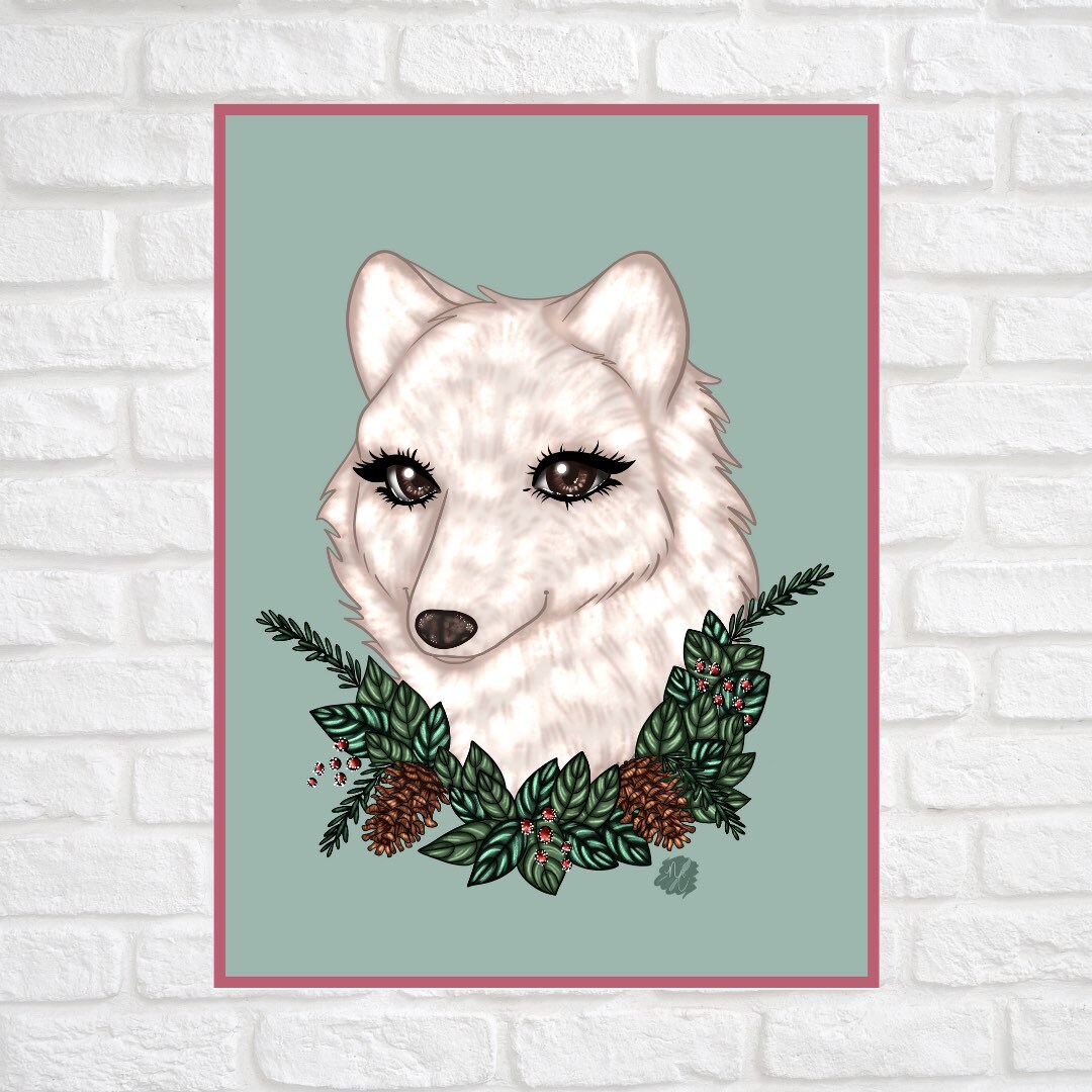 Arctic Fox Art Print Arctic Fox Art Arctic Fox Print Arctic - Etsy