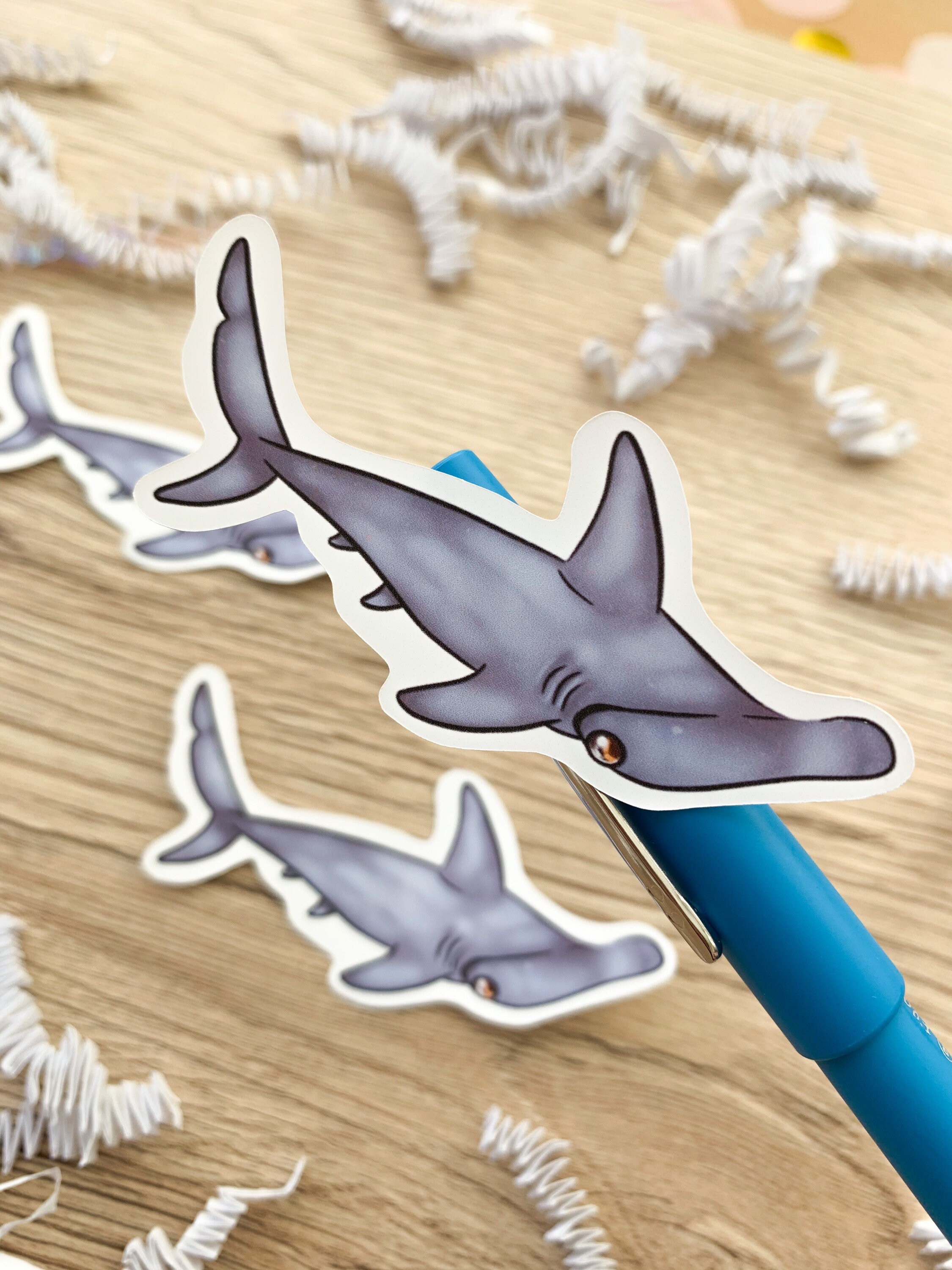 Hammerhead Shark Sticker Shark Stickers by Naterade Creates | Etsy
