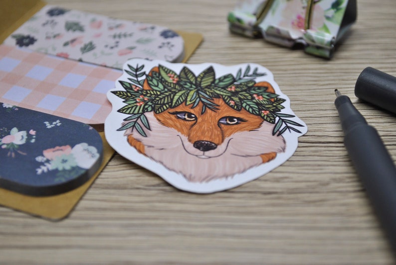Fox Sticker red fox sticker fox decal red fox decal red | Etsy