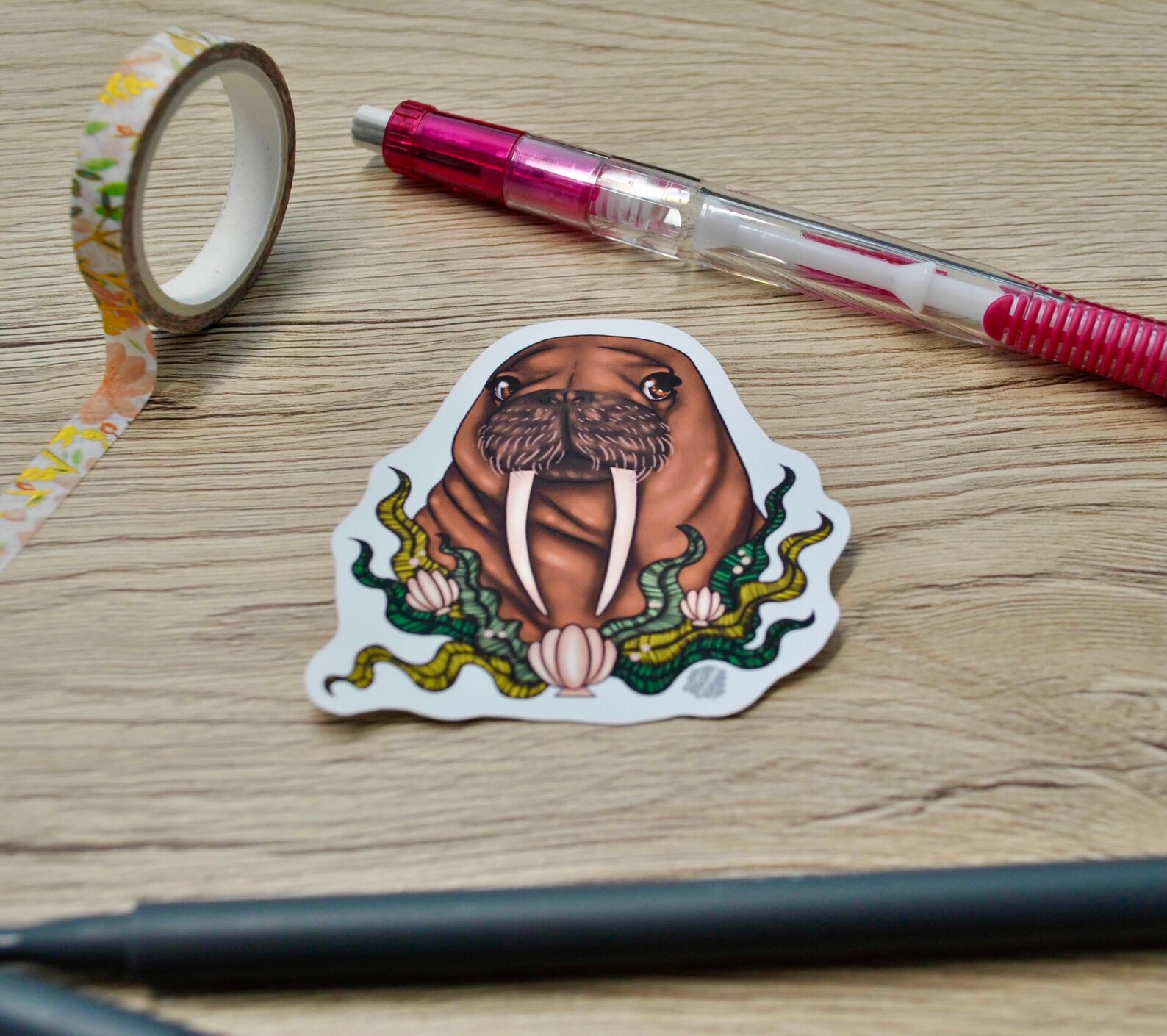 Walrus Sticker Walrus Decal Walrus Stickers Art by Naterade | Etsy