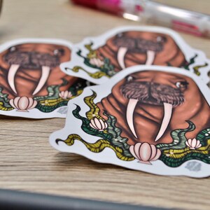 Walrus Sticker Walrus Decal Walrus Stickers Art by Naterade - Etsy