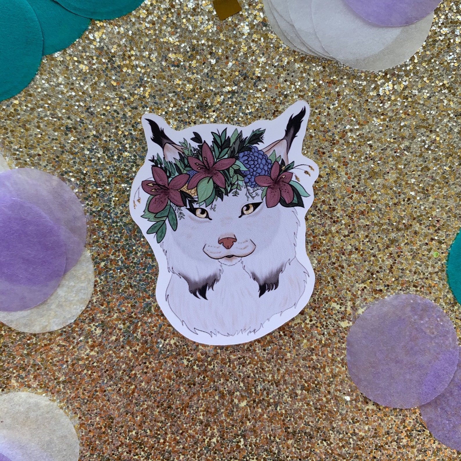 Lynx Cat Sticker Lynx Sticker Lynx Decal Cat Sticker | Etsy