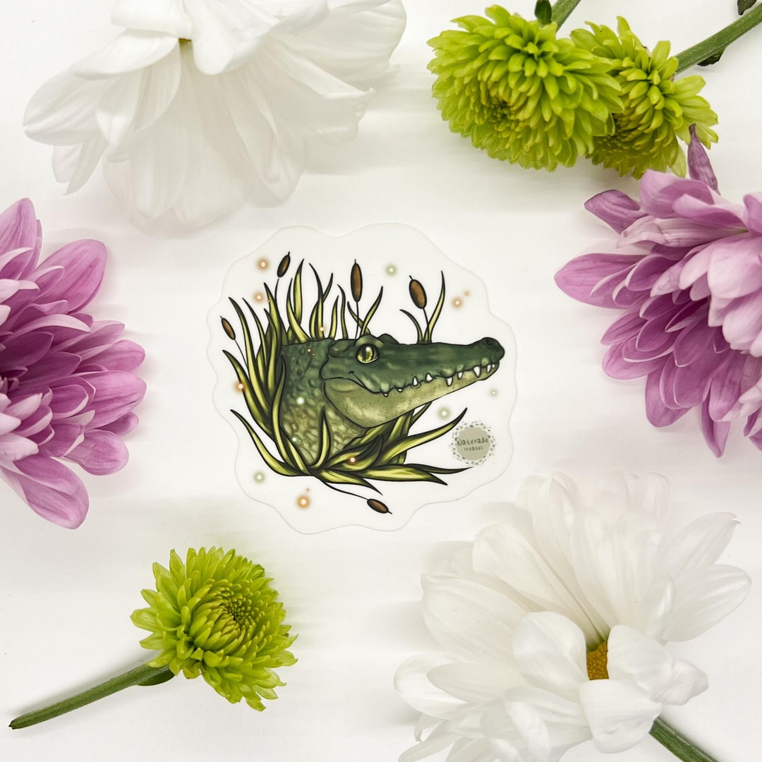 Alligator Sticker: Alligators Stickers Gator Sticker Original Art - Etsy