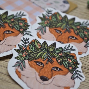 Fox Sticker red fox sticker fox decal red fox decal red | Etsy
