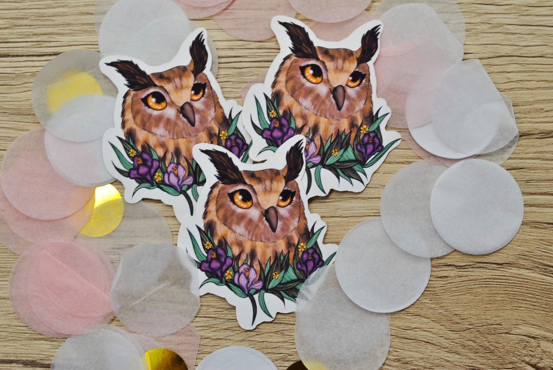Uhu Sticker Art Eule Sticker Eule Sticker Eule Kunst Eule - Etsy.de