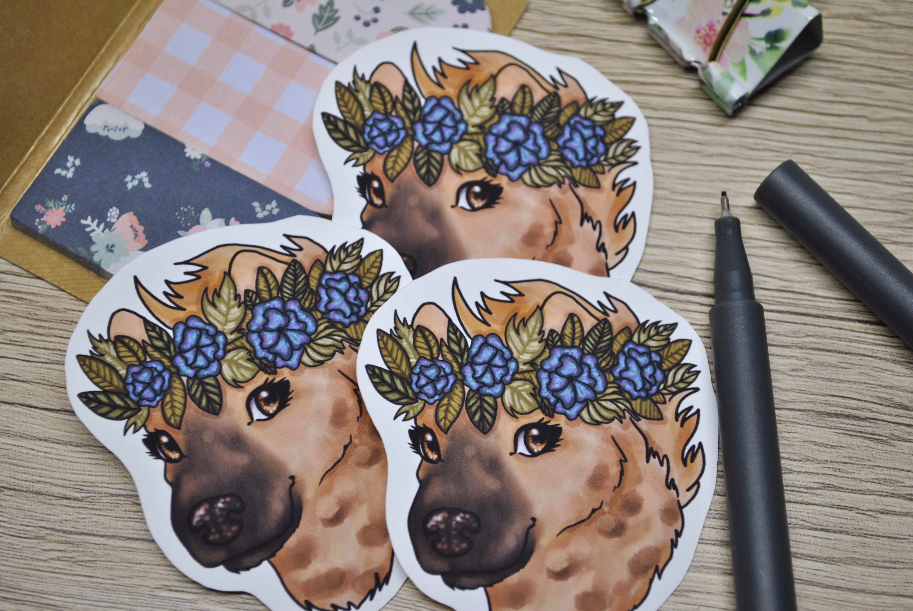 Hyena Art Sticker Hyena sticker Hyena decal africa sticker | Etsy