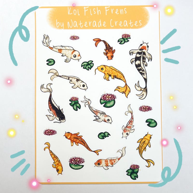 Koi Stickers - Etsy