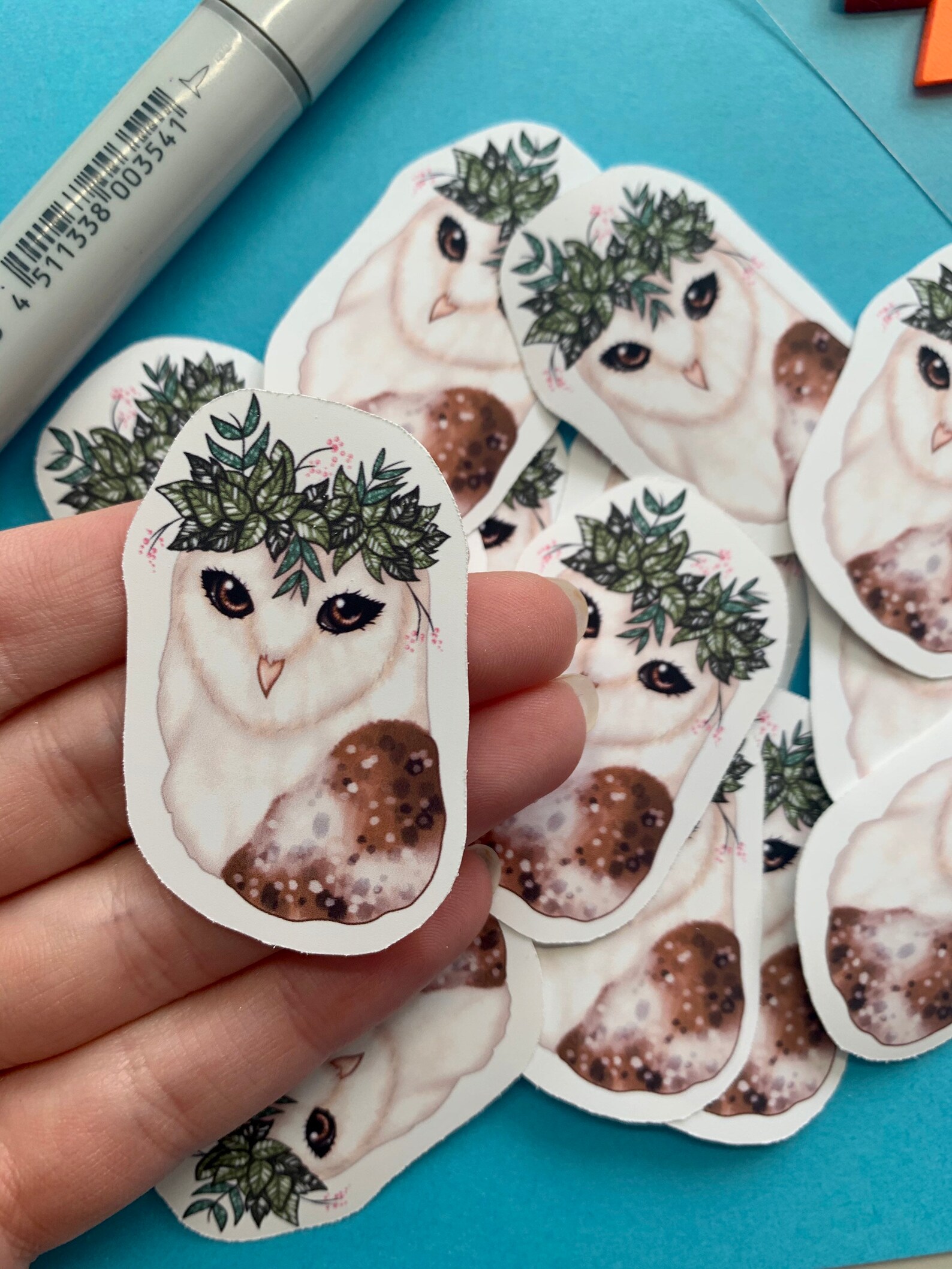 Barn Owl Sticker Barn Owl Stickers by Naterade Creates | Etsy