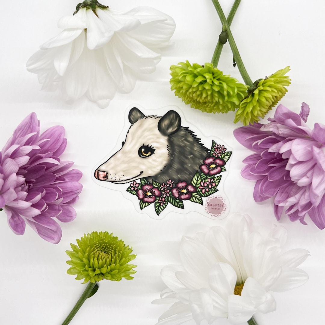 Opossum Sticker, Opossum Stickers, Marsupial Stickers by Naterade ...