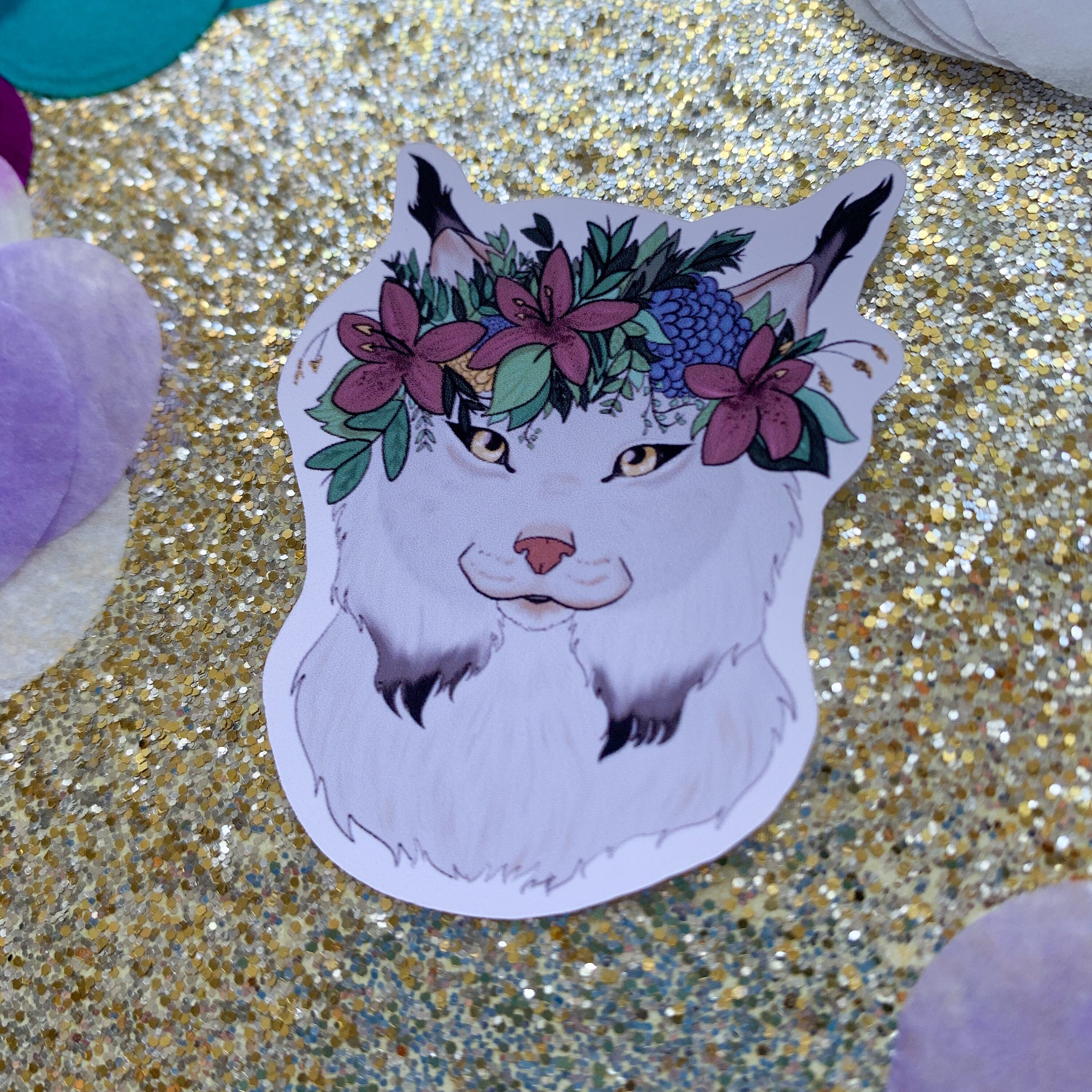 Lynx Cat Sticker Lynx Sticker Lynx Decal Cat Sticker - Etsy