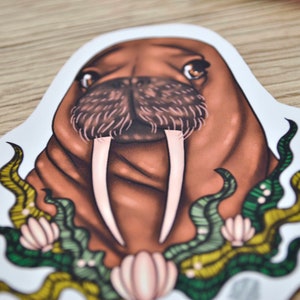 Walrus Sticker Walrus Decal Walrus Stickers Art by Naterade - Etsy