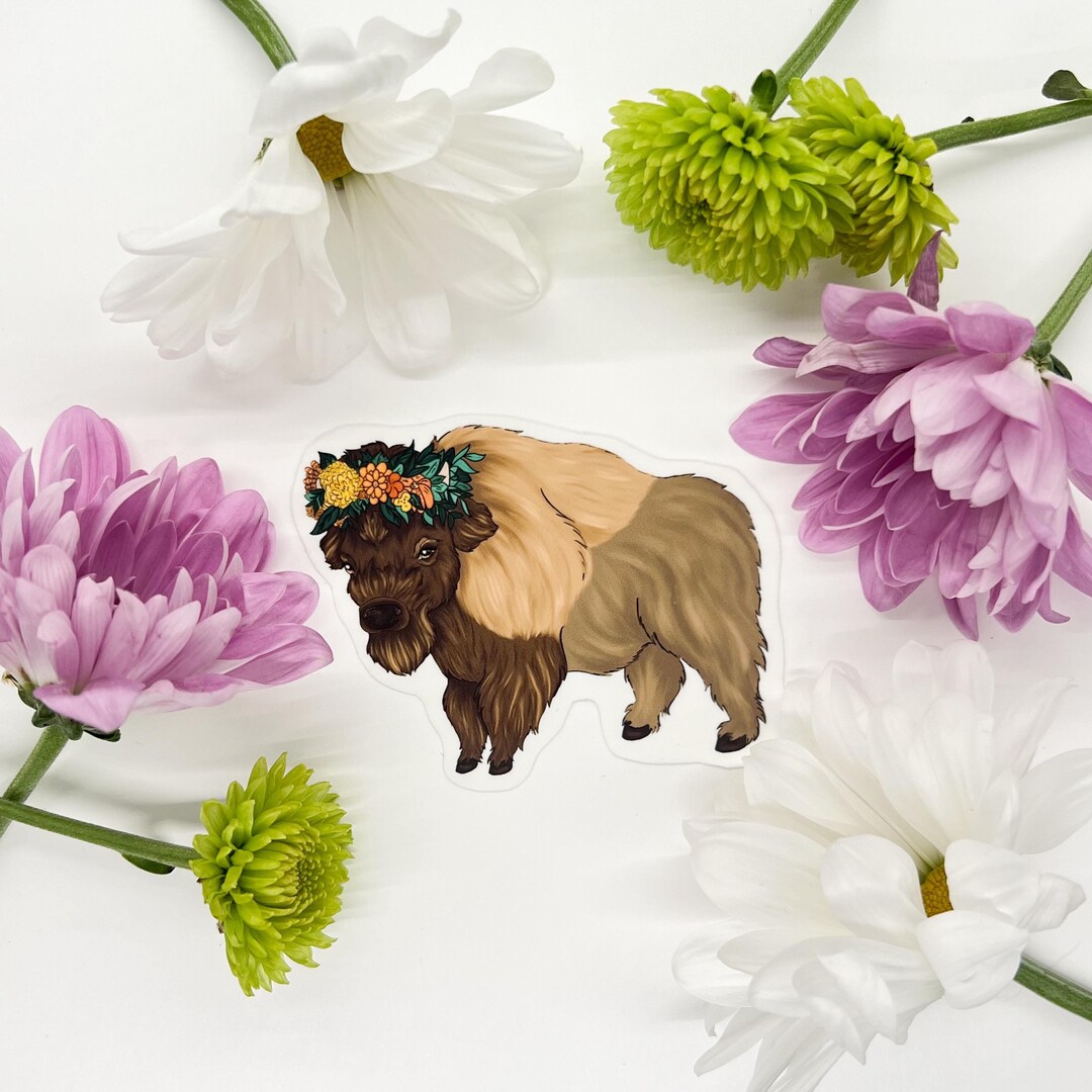Bison Buffalo Sticker: Plains Bison Stickers Glossy Sticker Original ...