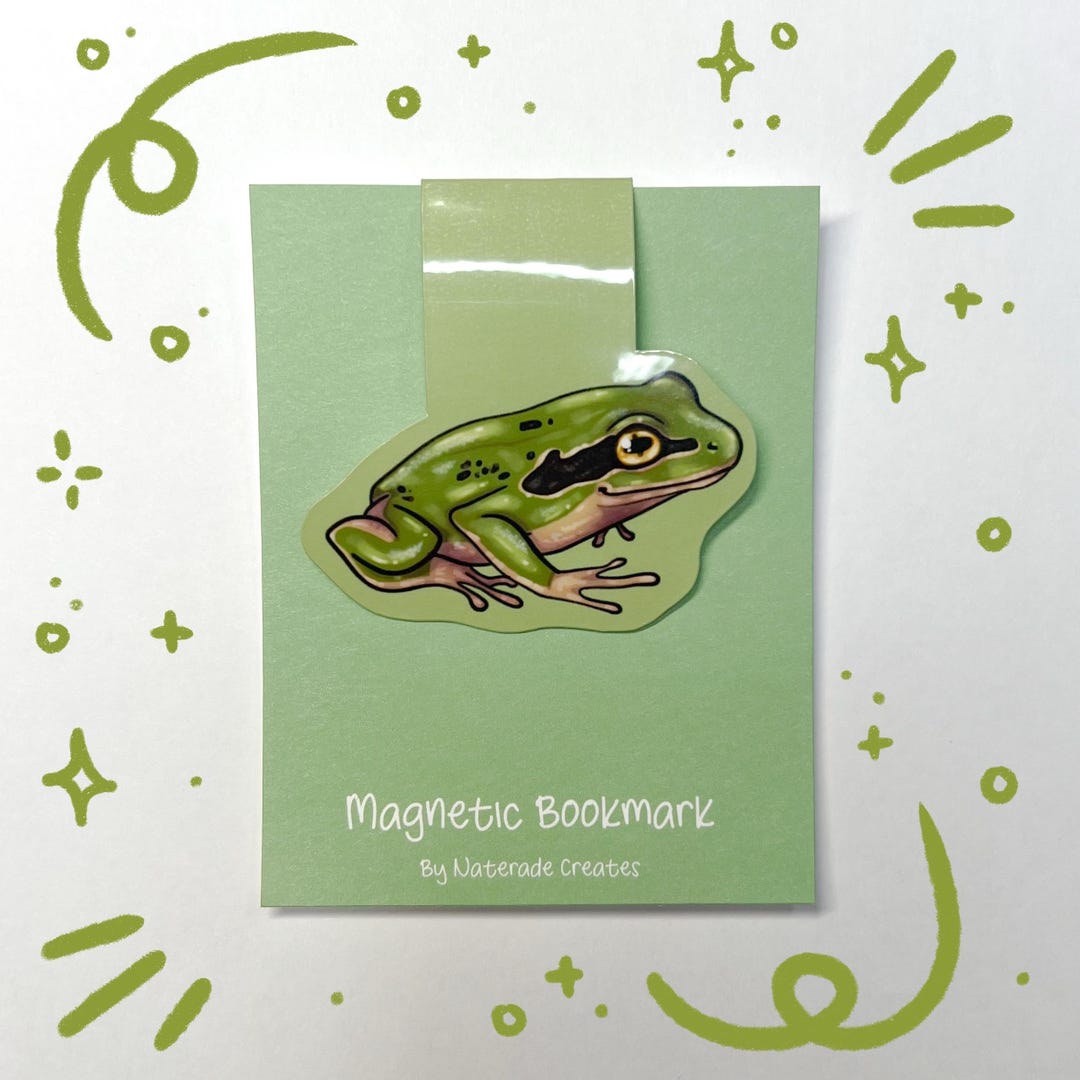 Pacific Tree Frog Magnetic Bookmark, Frog Bookmark, Frogs Magnetic ...