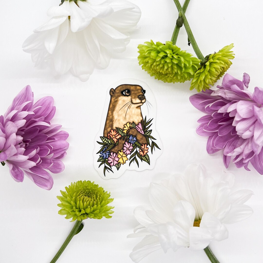 River Otter Sticker: Glossy River Otters Stickers Original Art - Etsy