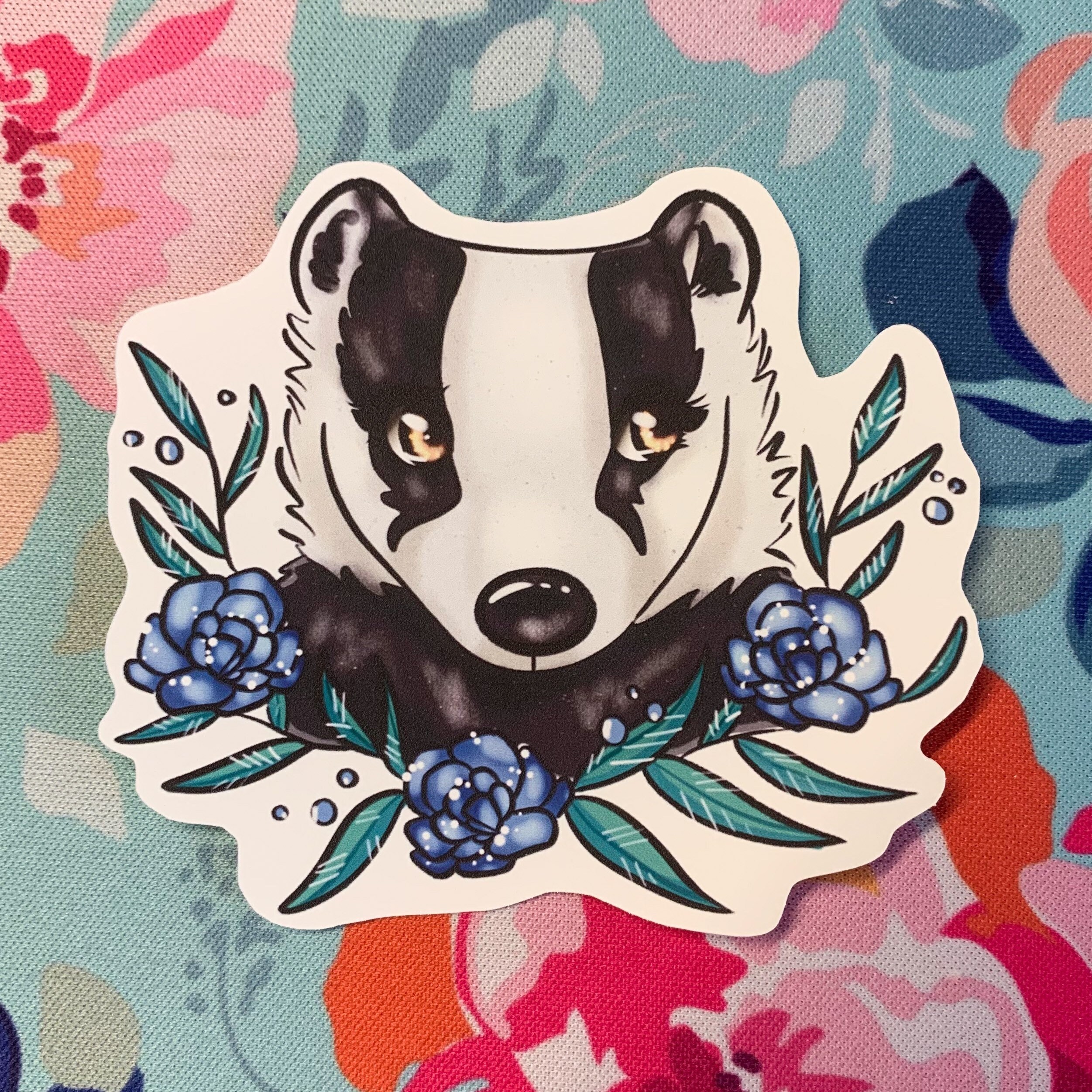 European Badger Sticker Badger Stickers by Naterade Creates - Etsy