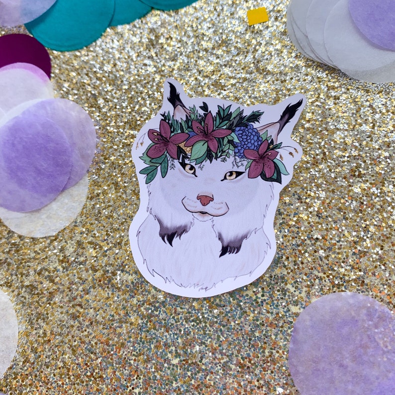 Lynx Cat Sticker Lynx Sticker Lynx Decal Cat Sticker | Etsy