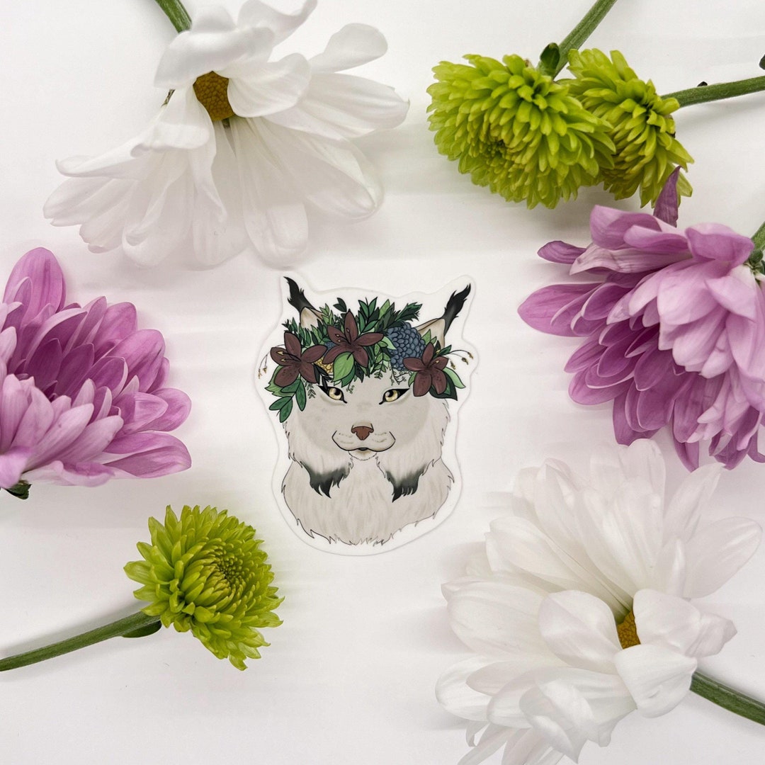 Lynx Cat Sticker, Lynx Sticker, Lynx Decal, Cat Sticker, Canadian Lynx ...