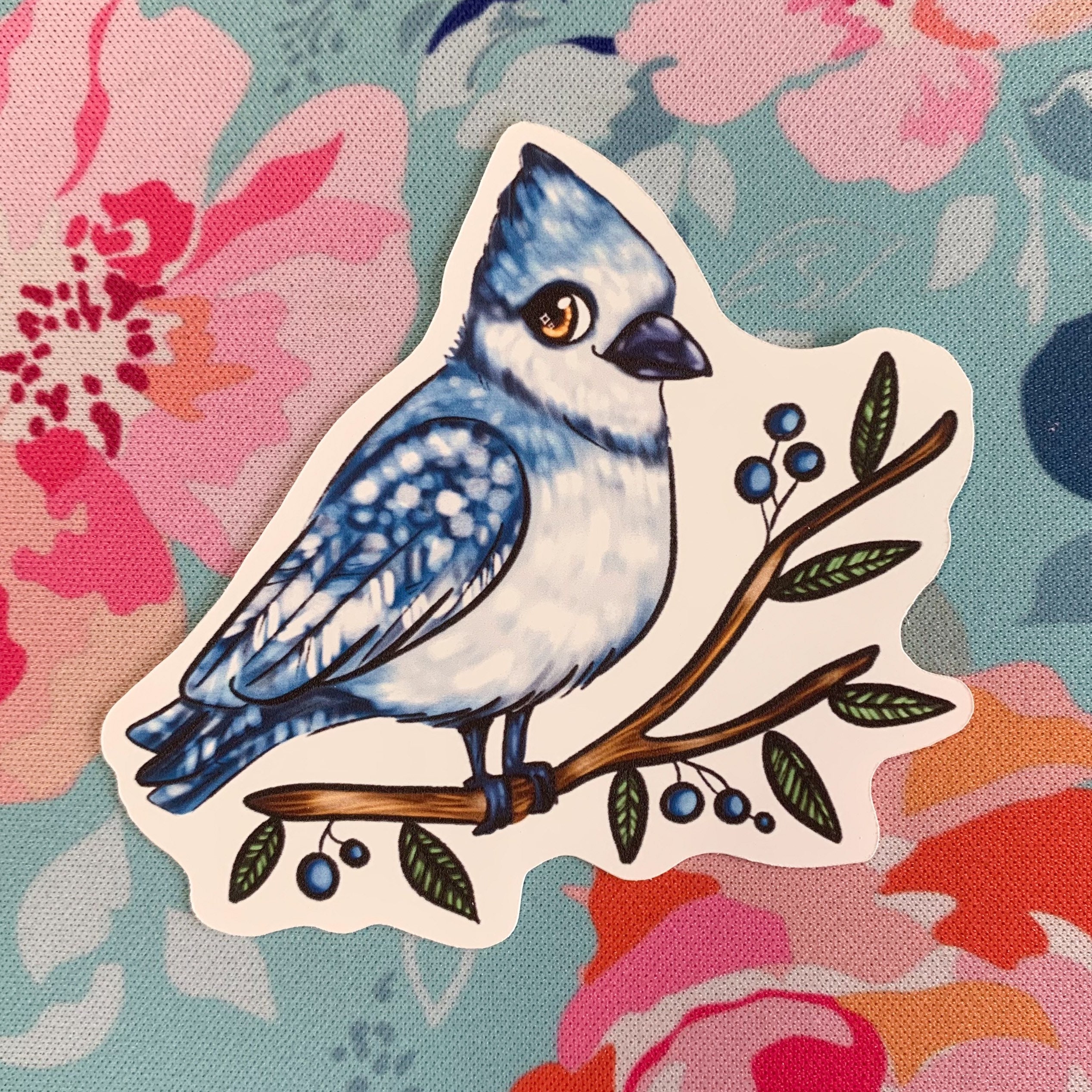 Bluejay Sticker Blue Jay Sticker by Naterade Creates - Etsy