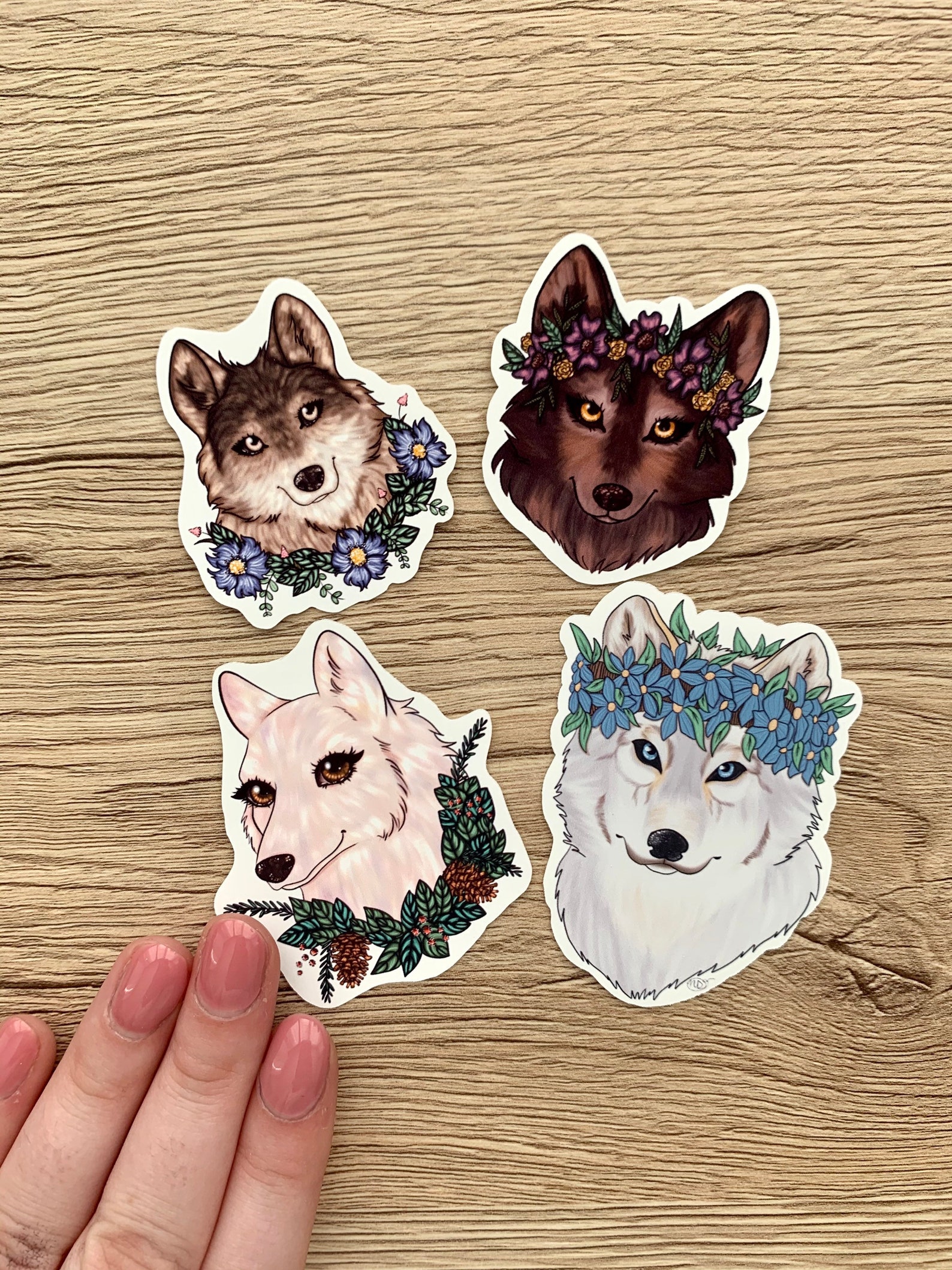 Wolves Sticker Set Wolf Sticker Pack Wolves stickers Wolf | Etsy
