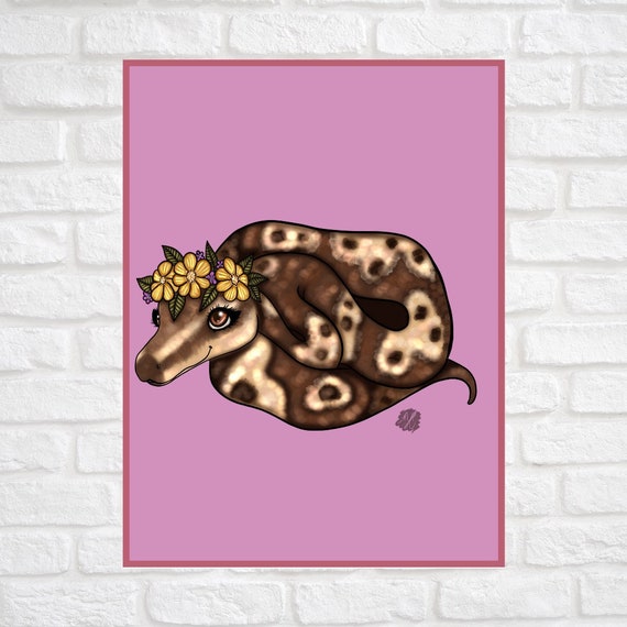 Ball Python Art Print Ball Python Art Python Art Print | Etsy