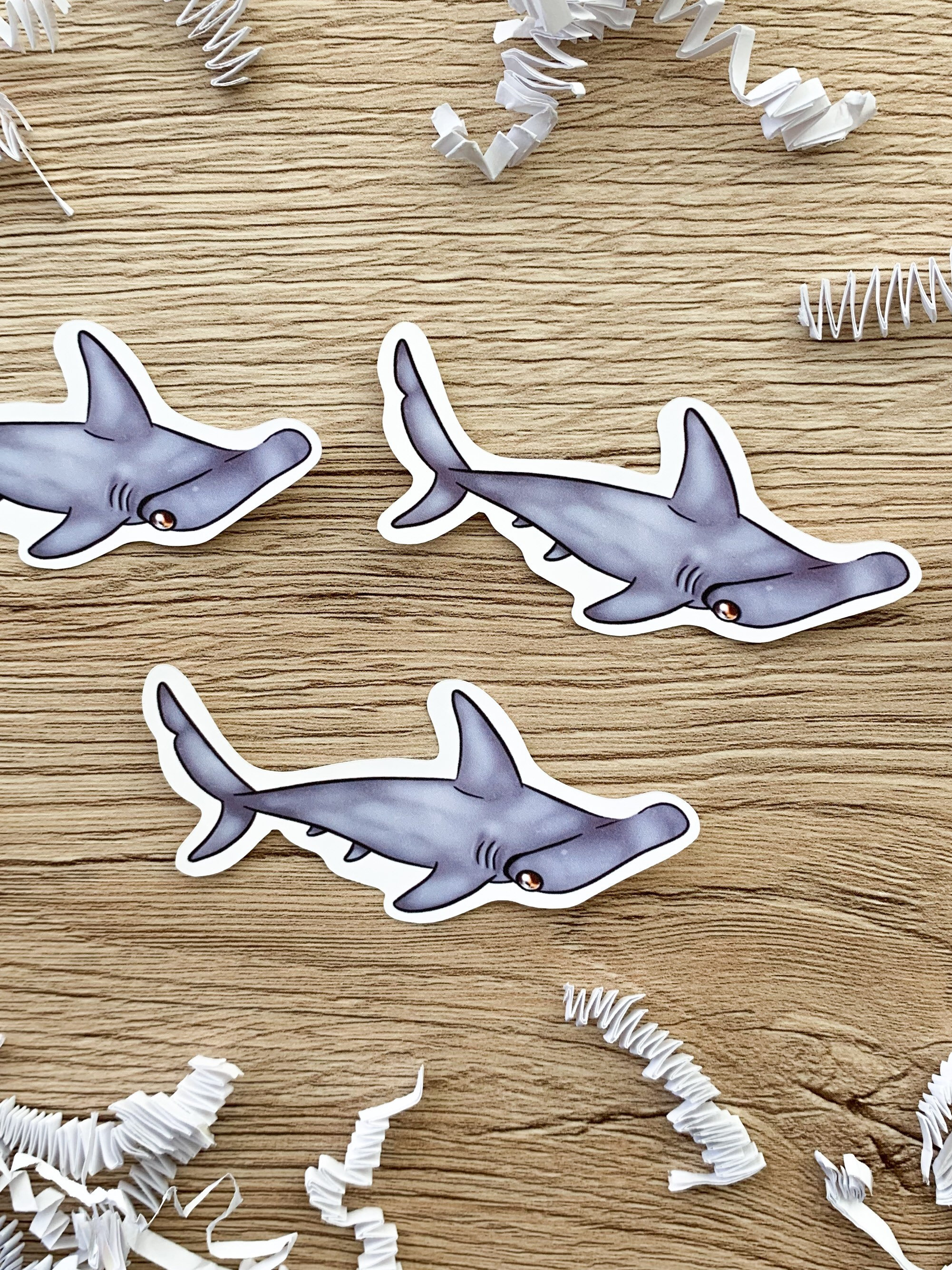 Hammerhead Shark Sticker Shark Stickers by Naterade Creates | Etsy