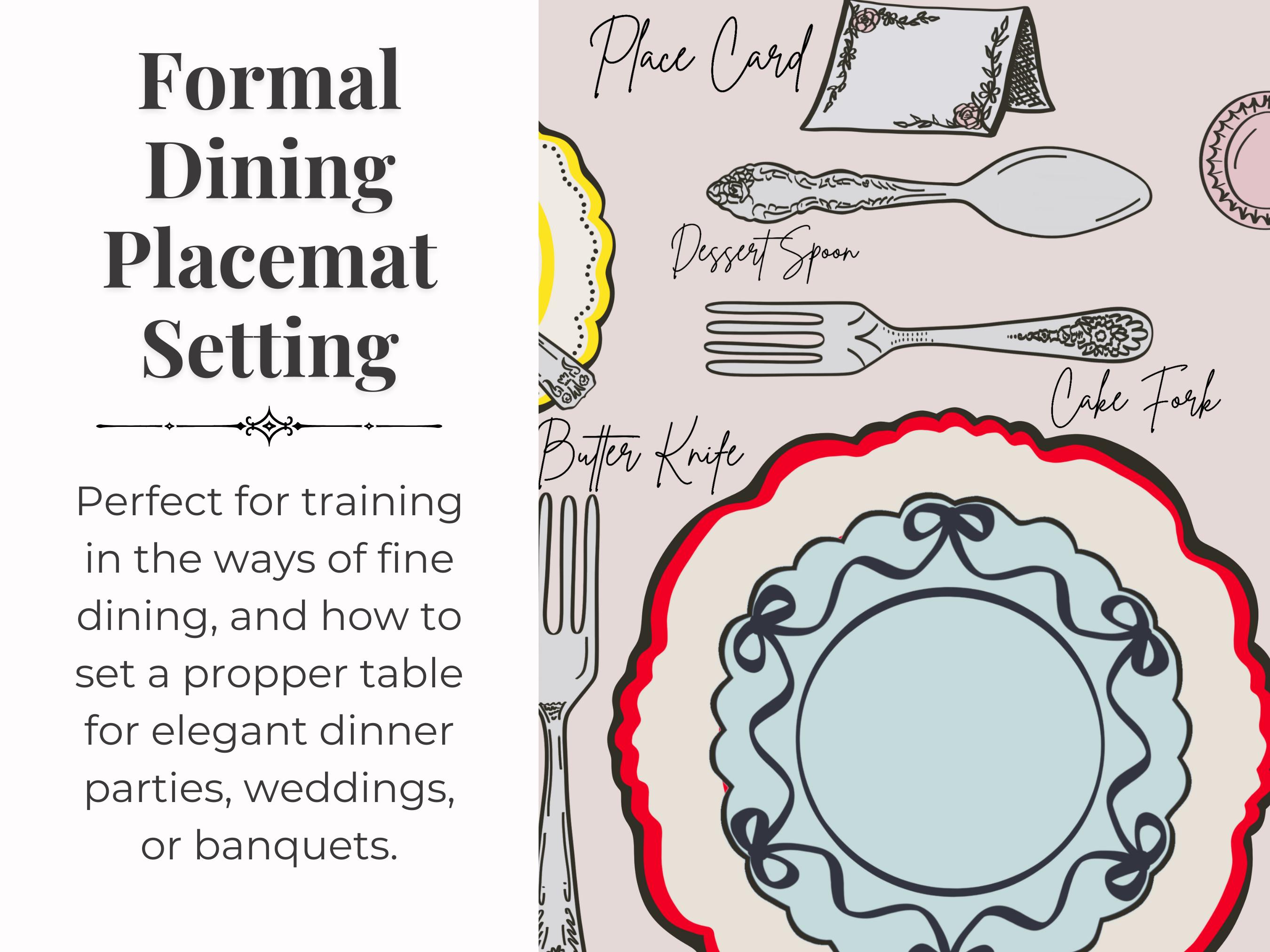 Etiquette Table Setting Placemat - Etsy