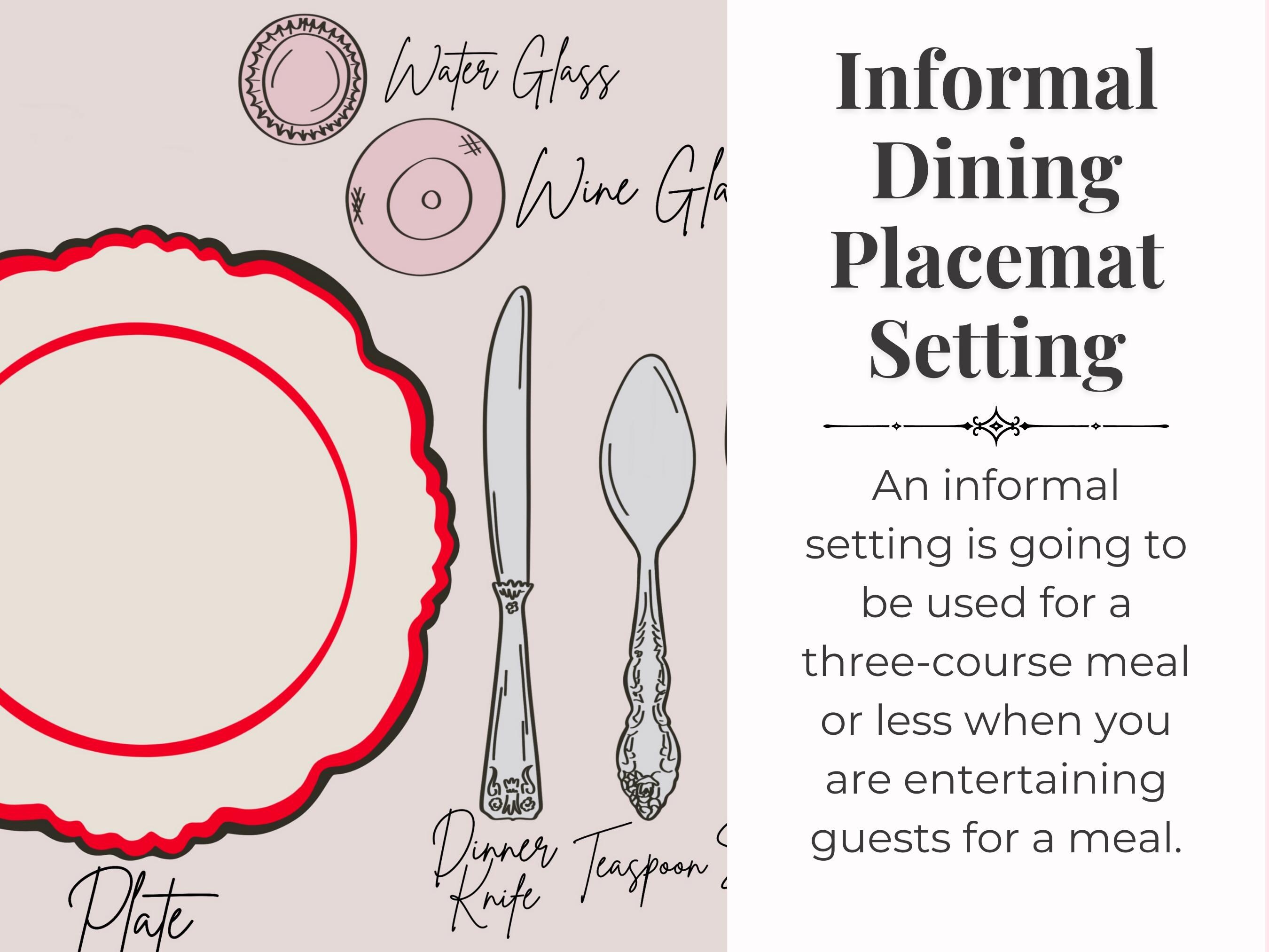 Etiquette Table Setting Placemat - Etsy