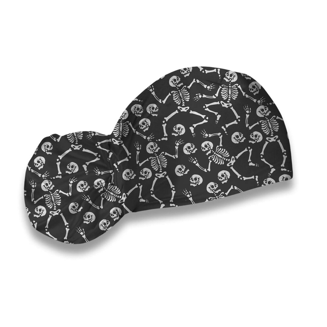 Dancin' Bones Scrub Cap – Skeleton Surgical Hat for Women – Satin or ...