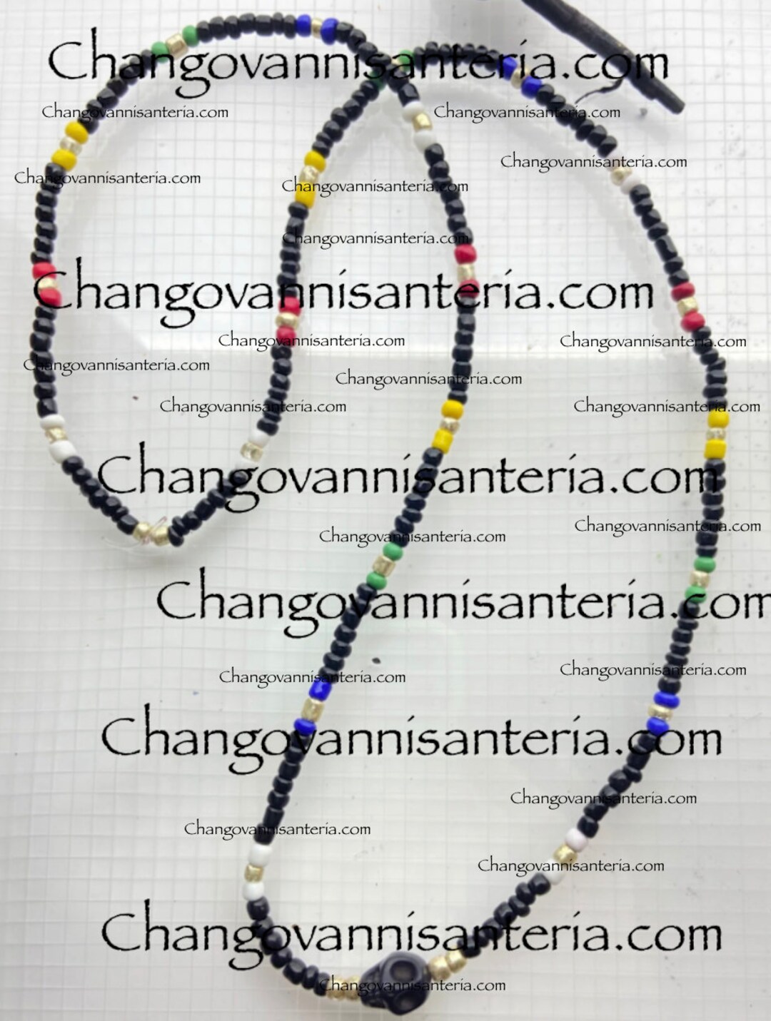 Holy Death Protection Necklace/collar Santa Muerte Proteccion - Etsy