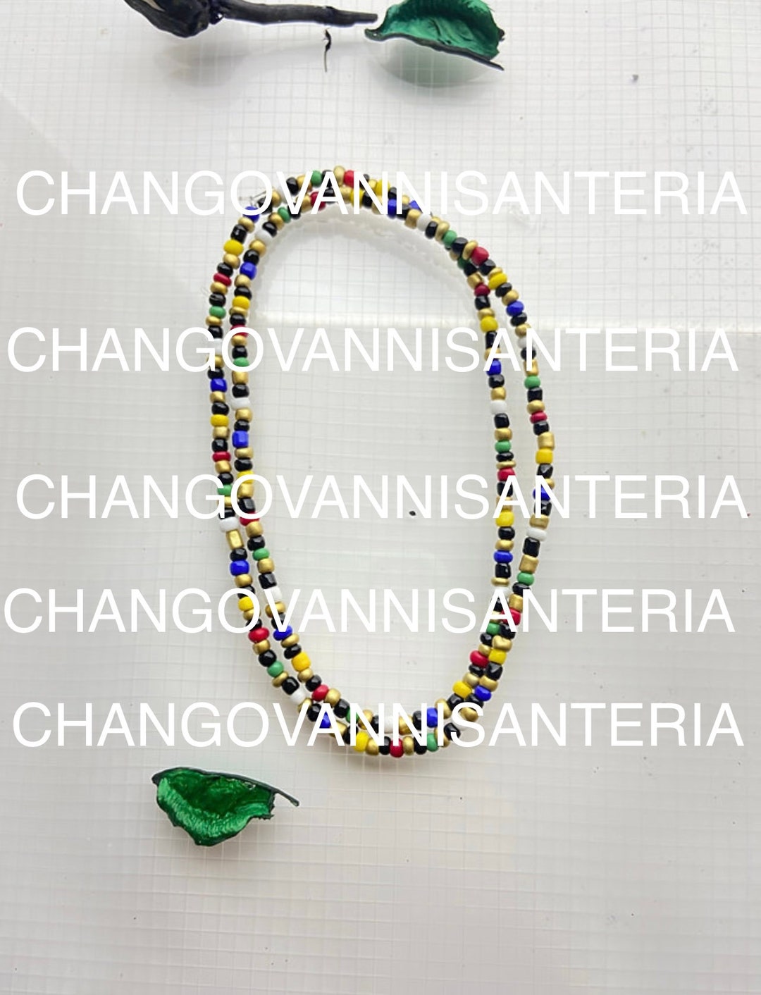 Multicolor Holy Death Necklace/ Collar multicolor de la santa - Etsy México