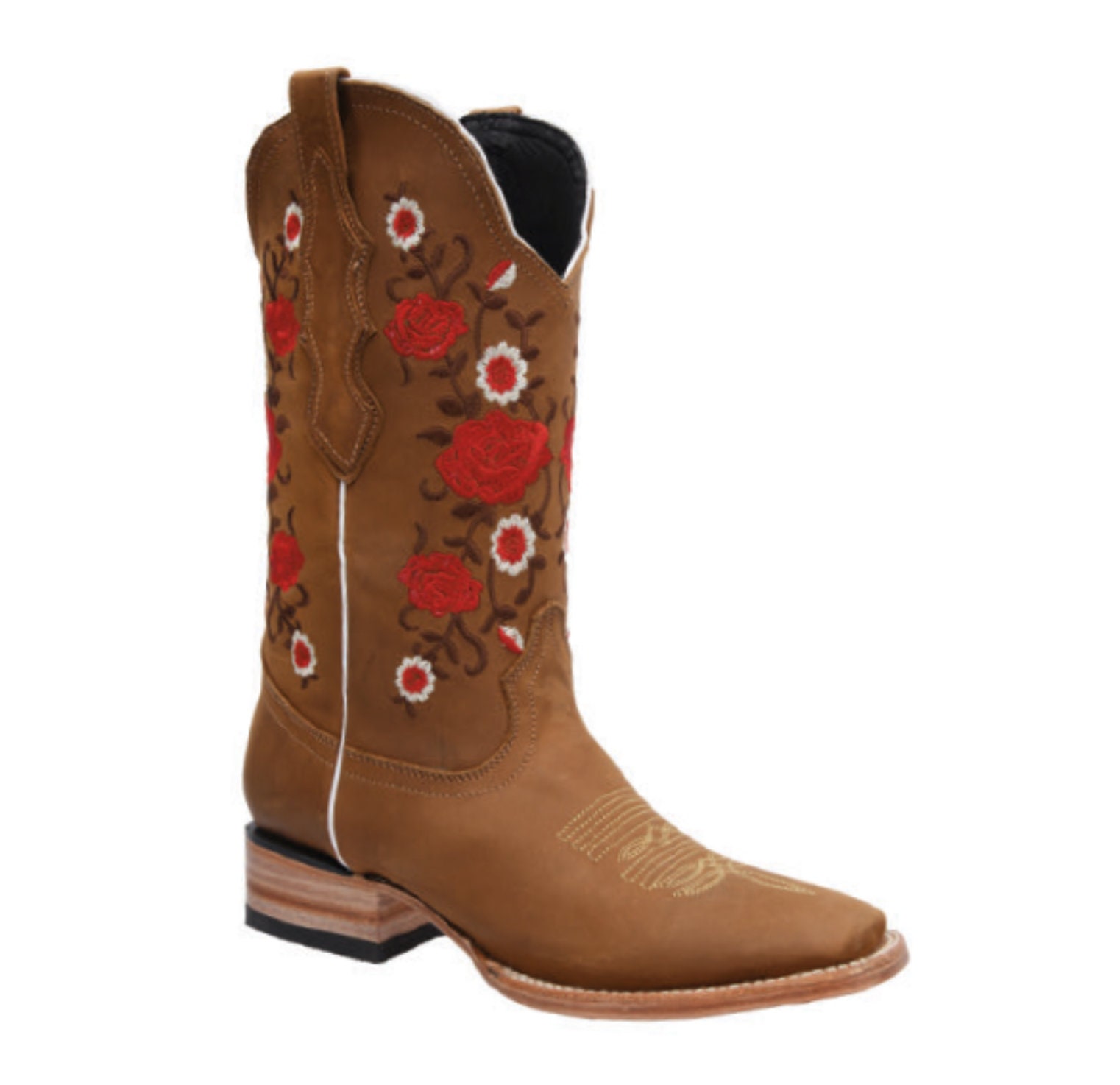 Botas Western Femeninas, Botas con Rosas/Botas Vaqueras para Dama 155 ...