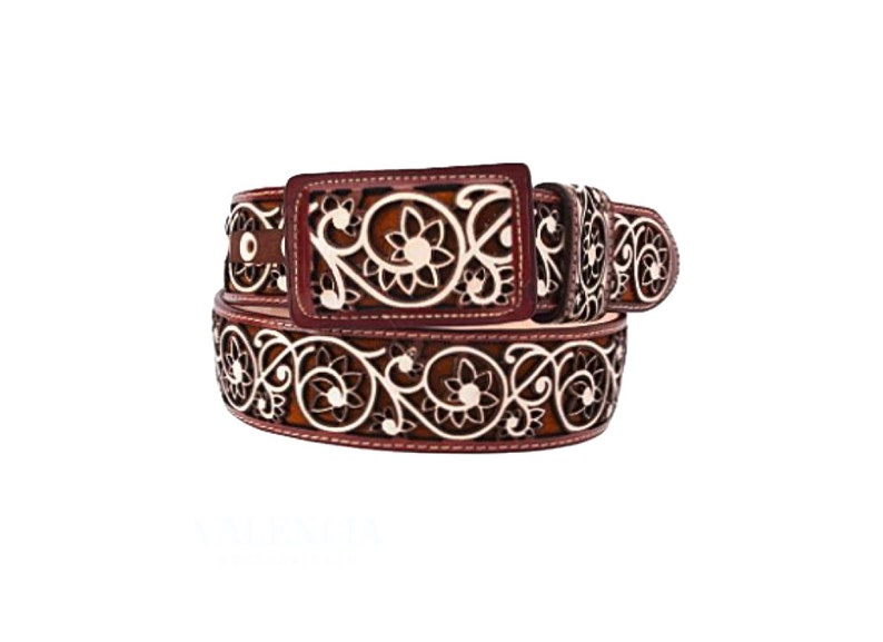 Charro Belt Leather /cinto Charro Piel Fina Ancho 2 - Etsy