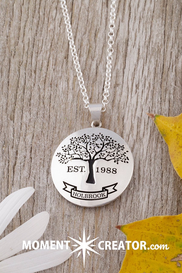 Custom Family Tree Necklace - Personalized Full Family Name Jewelry ...