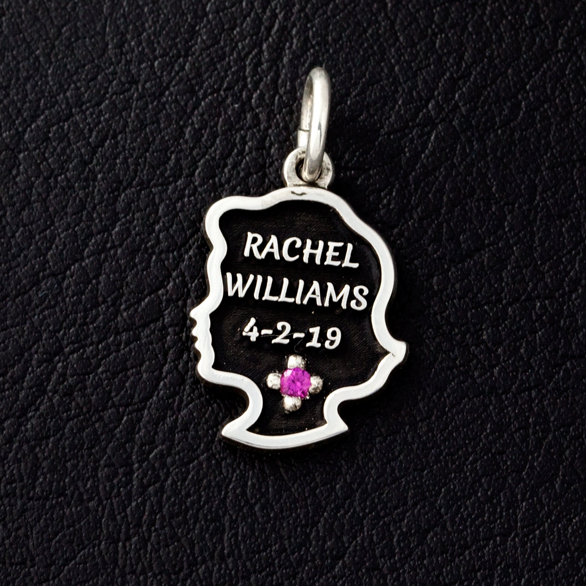 Custom Baby Girl Charm With Birthstone - 15mm - Personalize With Baby ...