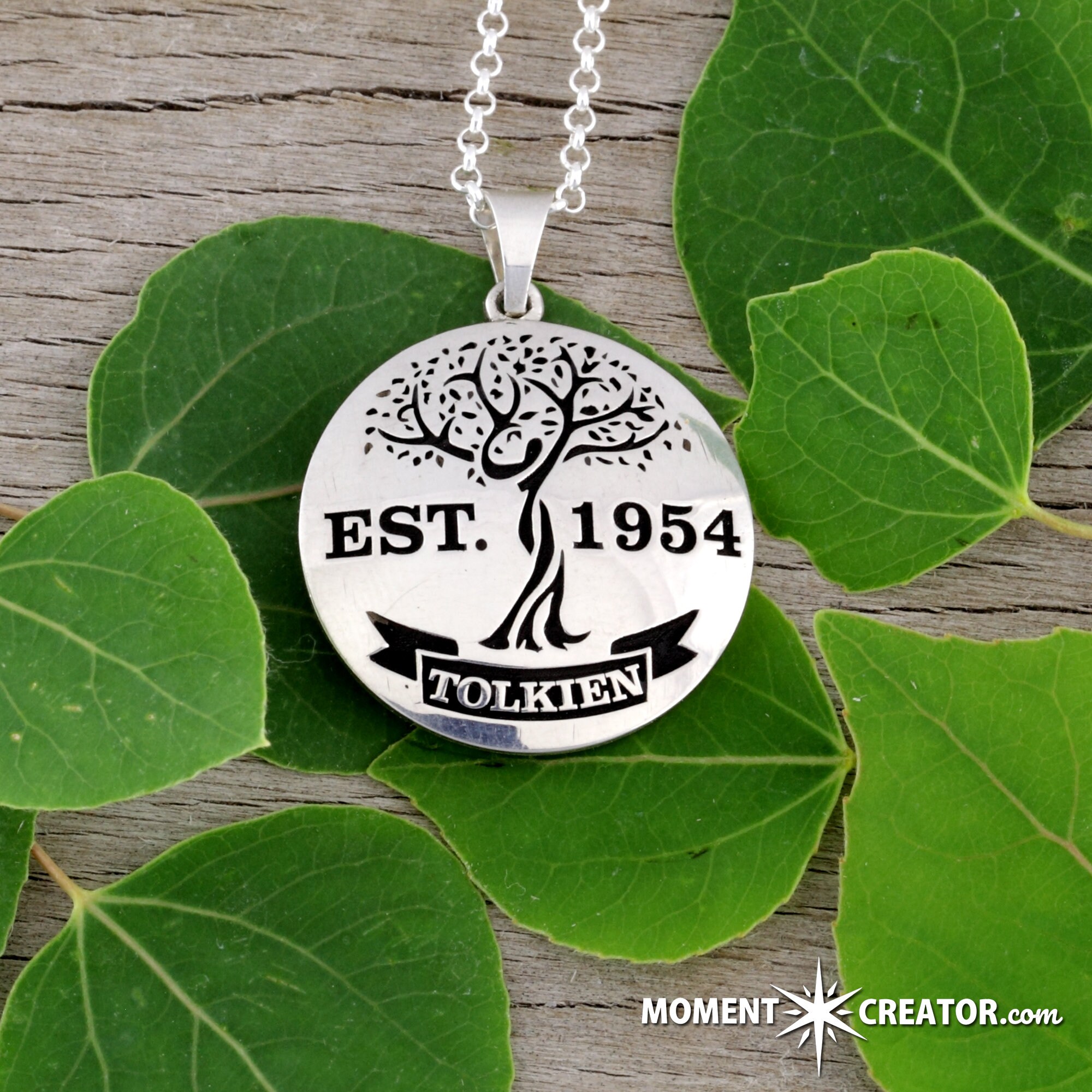 Custom Family Tree Round Domed Necklace 20mm Personalize - Etsy