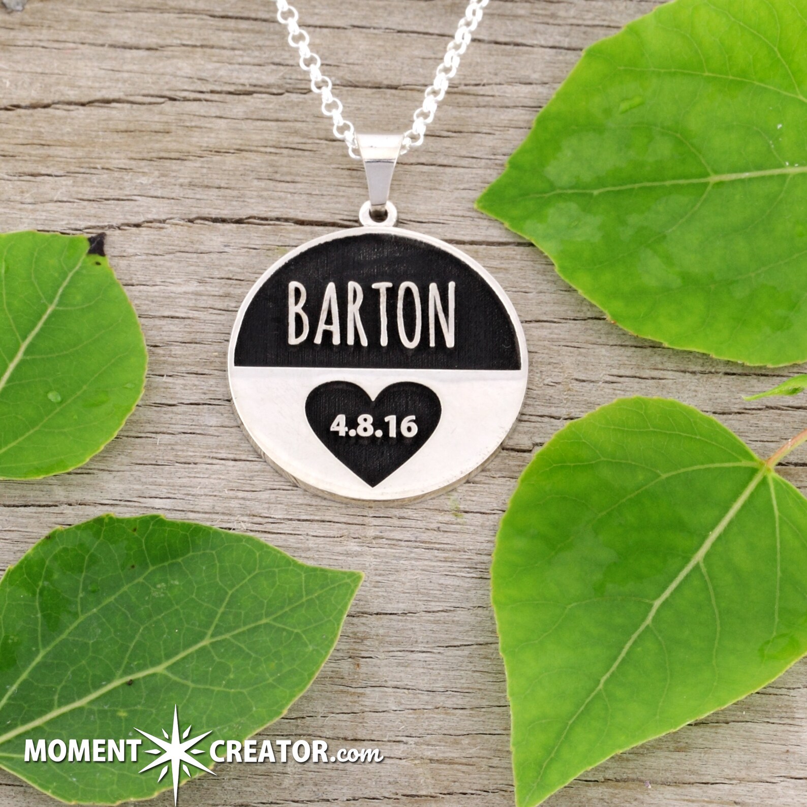 Custom Engraved Love Necklace - Custom Round Love Necklace - Design ...