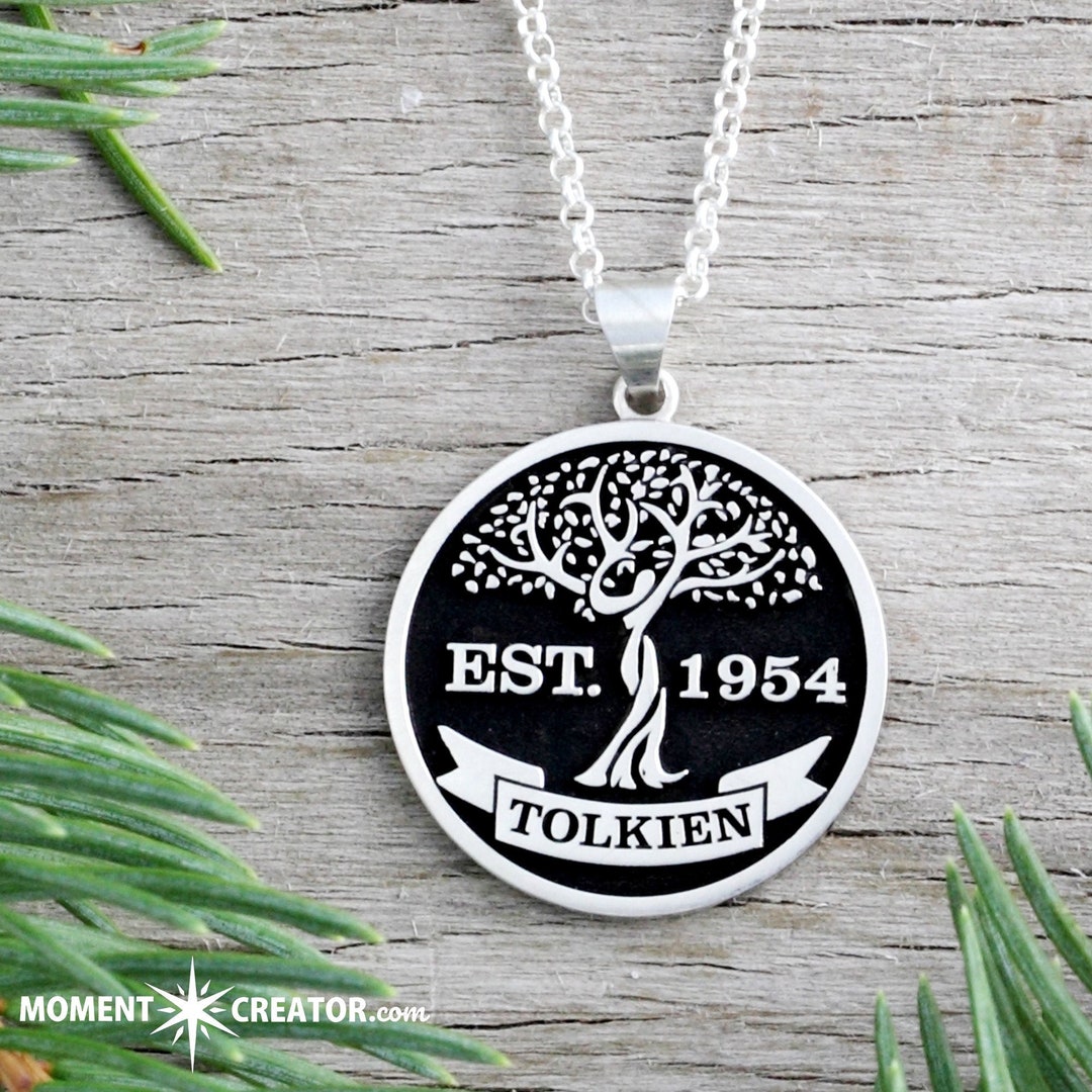 Custom Family Tree Round Embossed Pendant - 20mm - Personalize With ...
