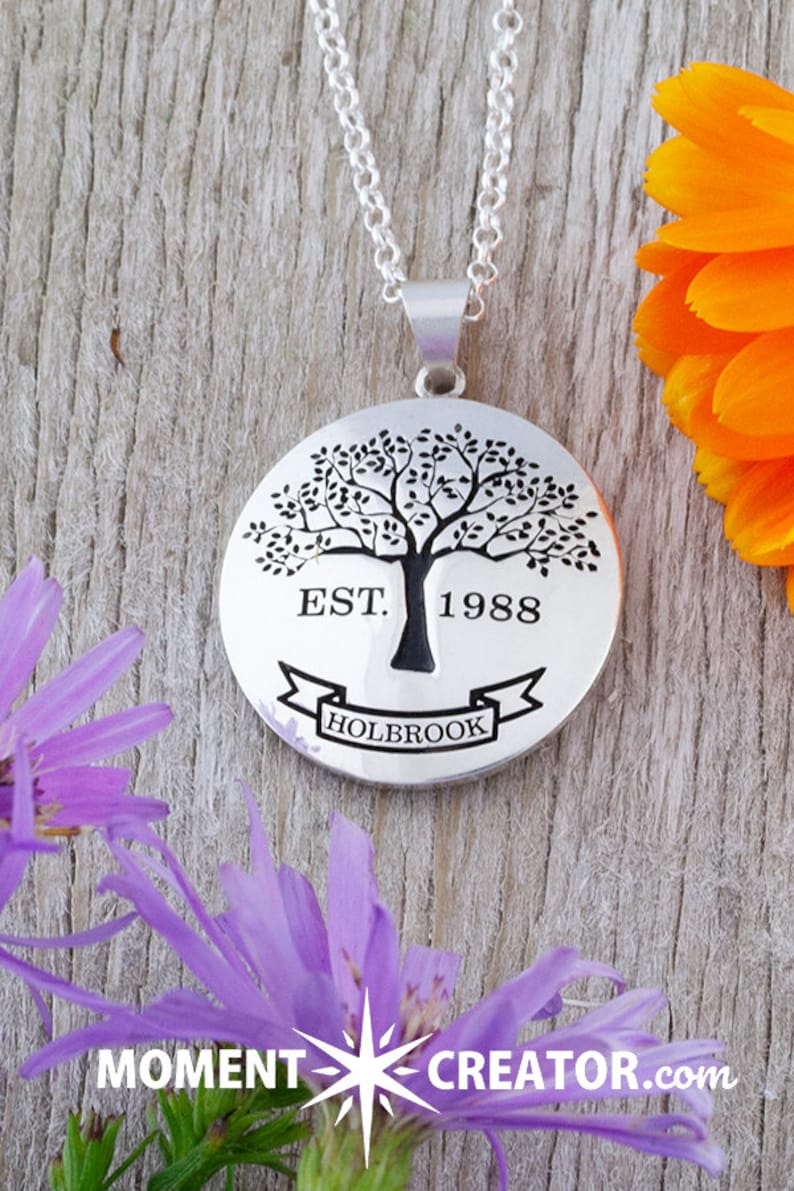 Custom Family Tree Necklace - Personalized Full Family Name Jewelry ...