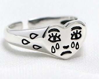 Broken Heart Ring - Etsy