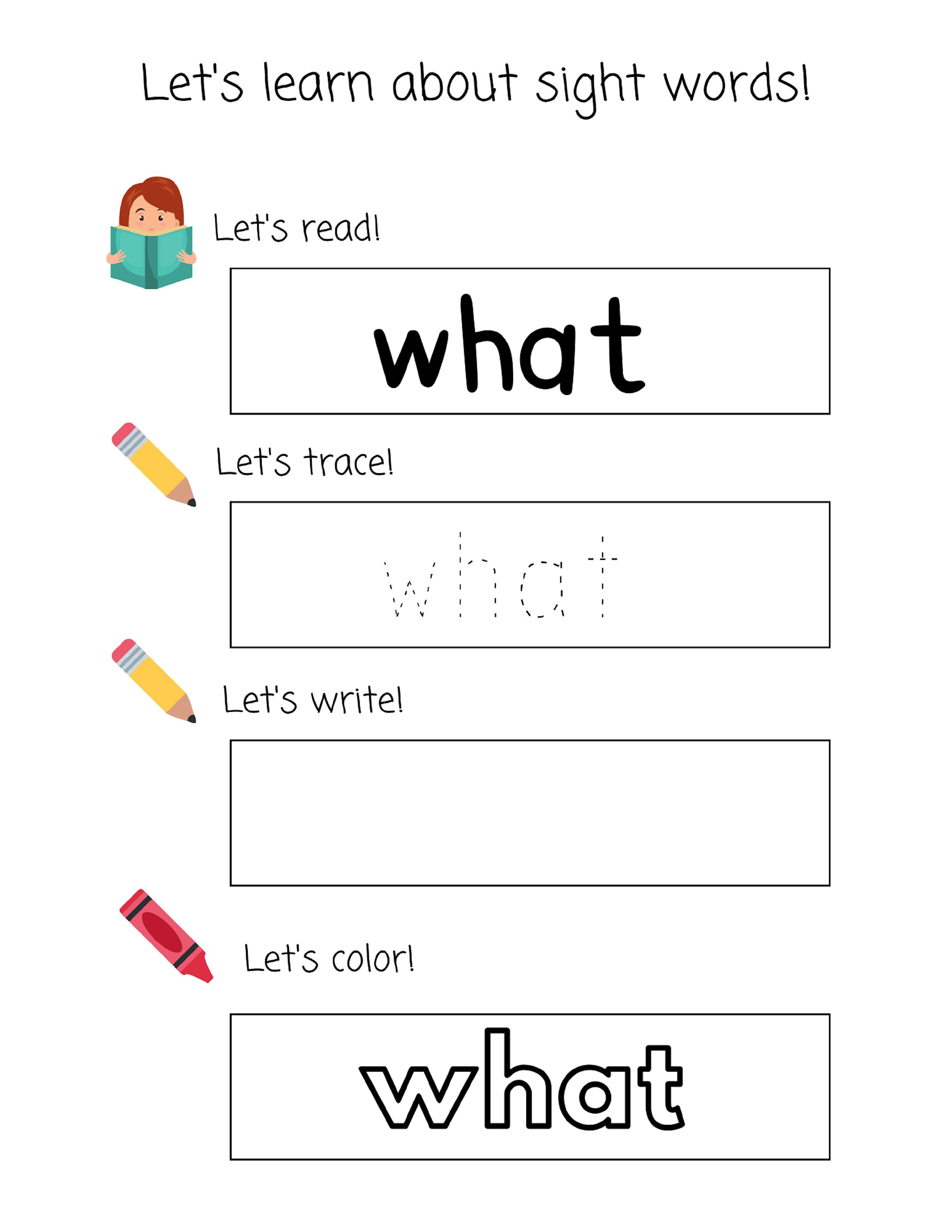 Printable FRY 100 Sight Words Printable Writing Practice Sheets; Back ...