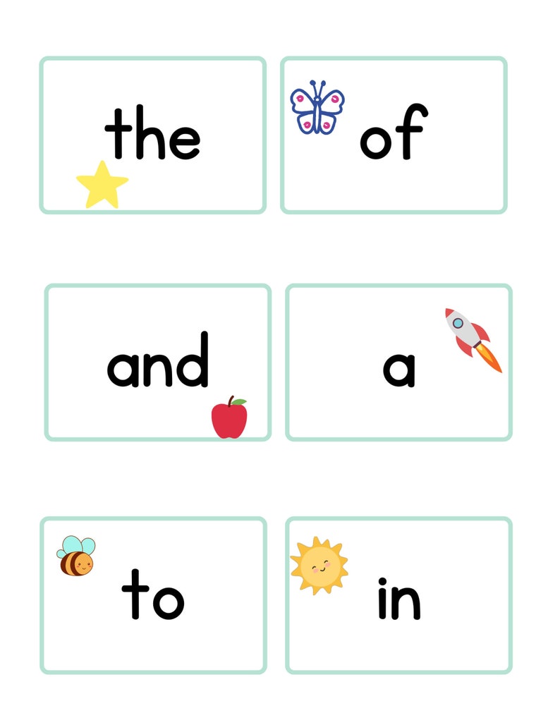 FRY 100 Sight Word Flashcards; Printable; FRY First 100; Summer ...