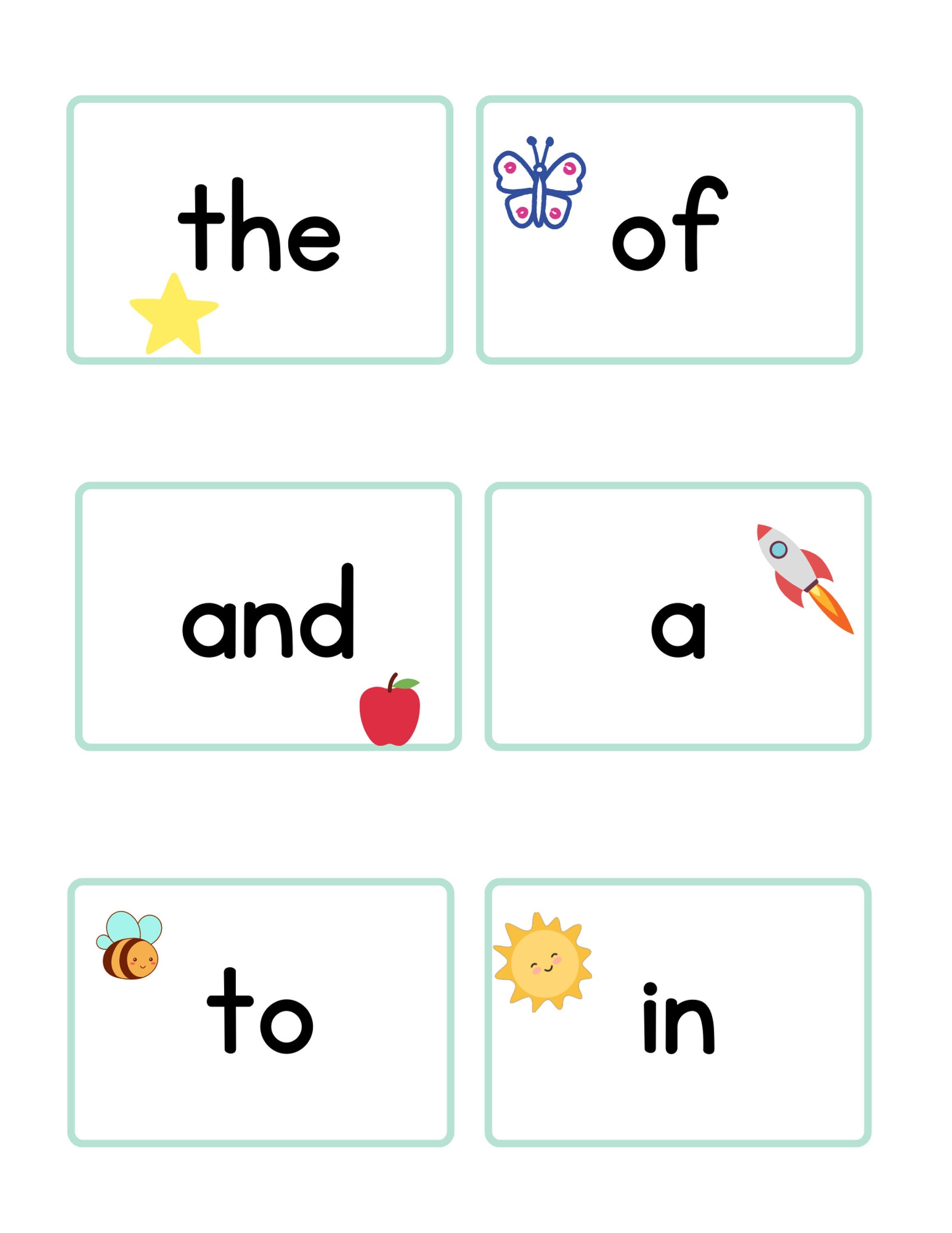 FRY 100 Sight Word Flashcards; Printable; FRY First 100; Summer ...